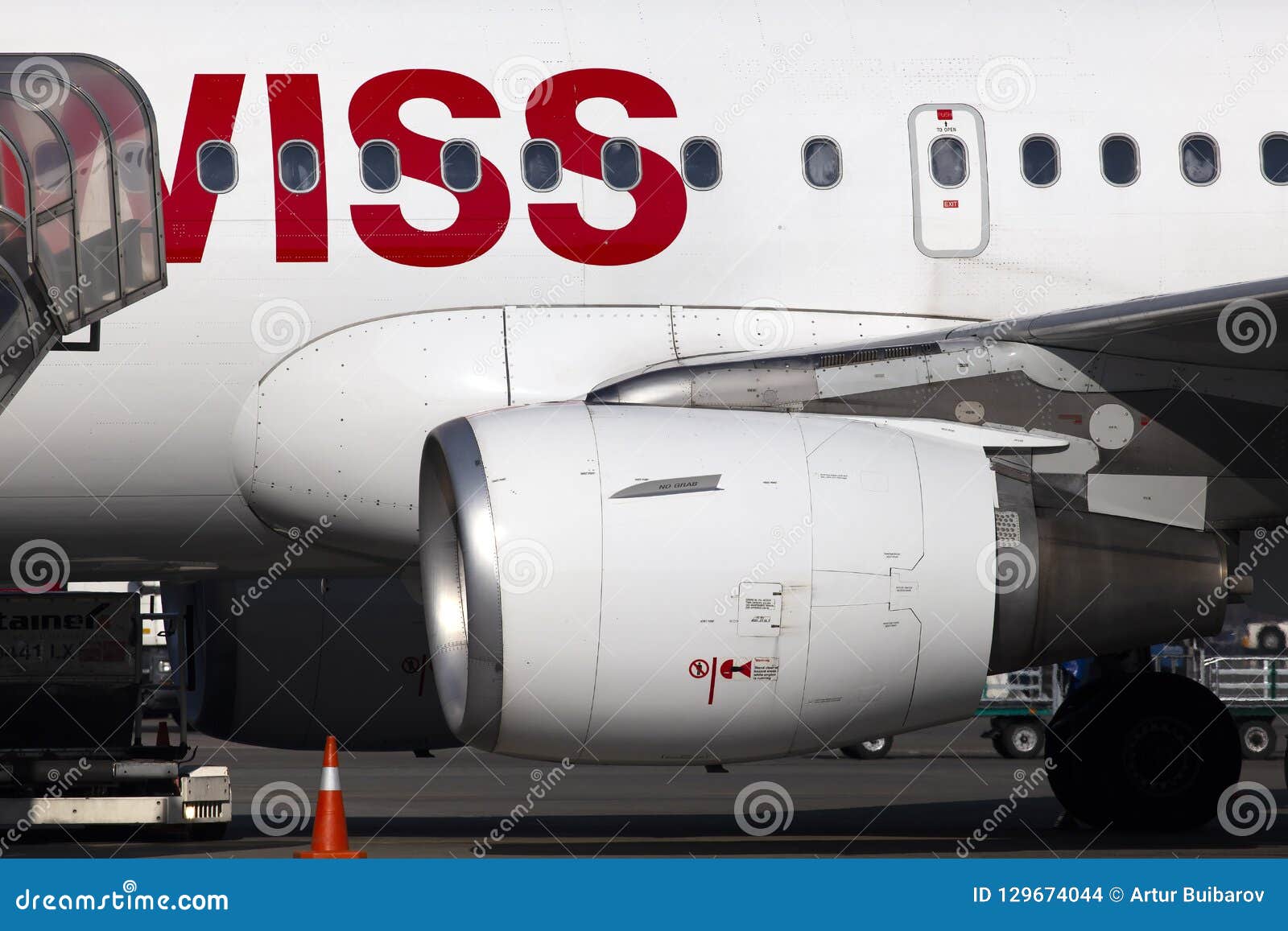 Engine of the Modern Passenger Jet Aircraft Editorial Stock Image ...