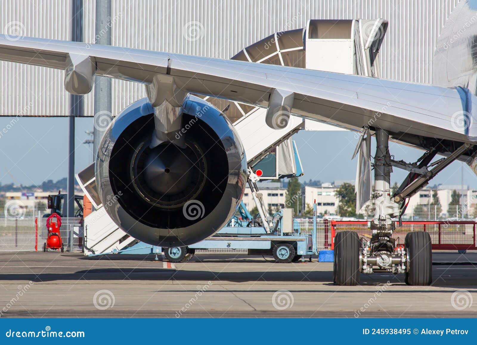Engine of Modern Passenger Jet Plane Stock Image - Image of commercial ...