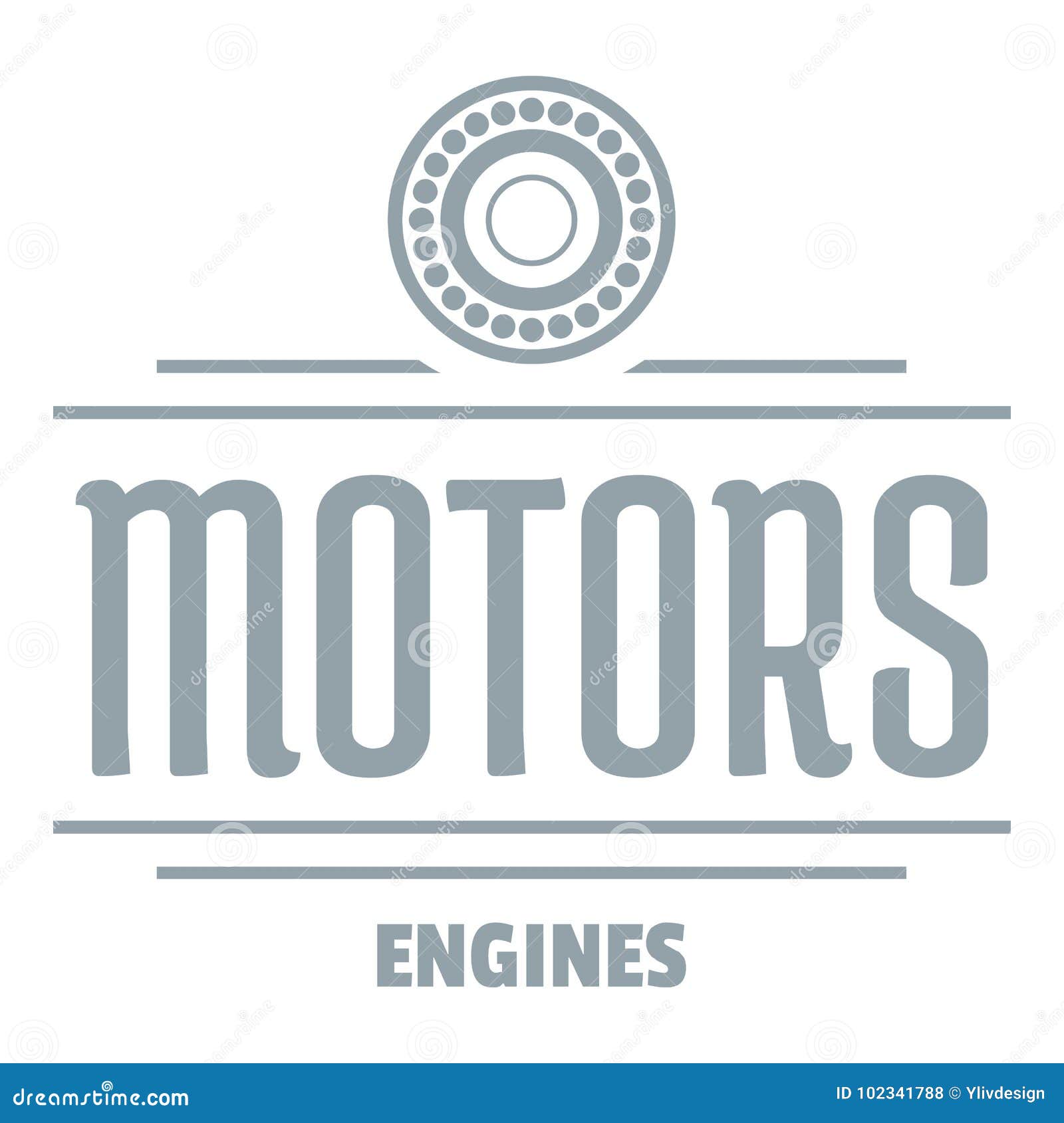 Engine Motor Logo, Simple Gray Style Stock Vector - Illustration of ...