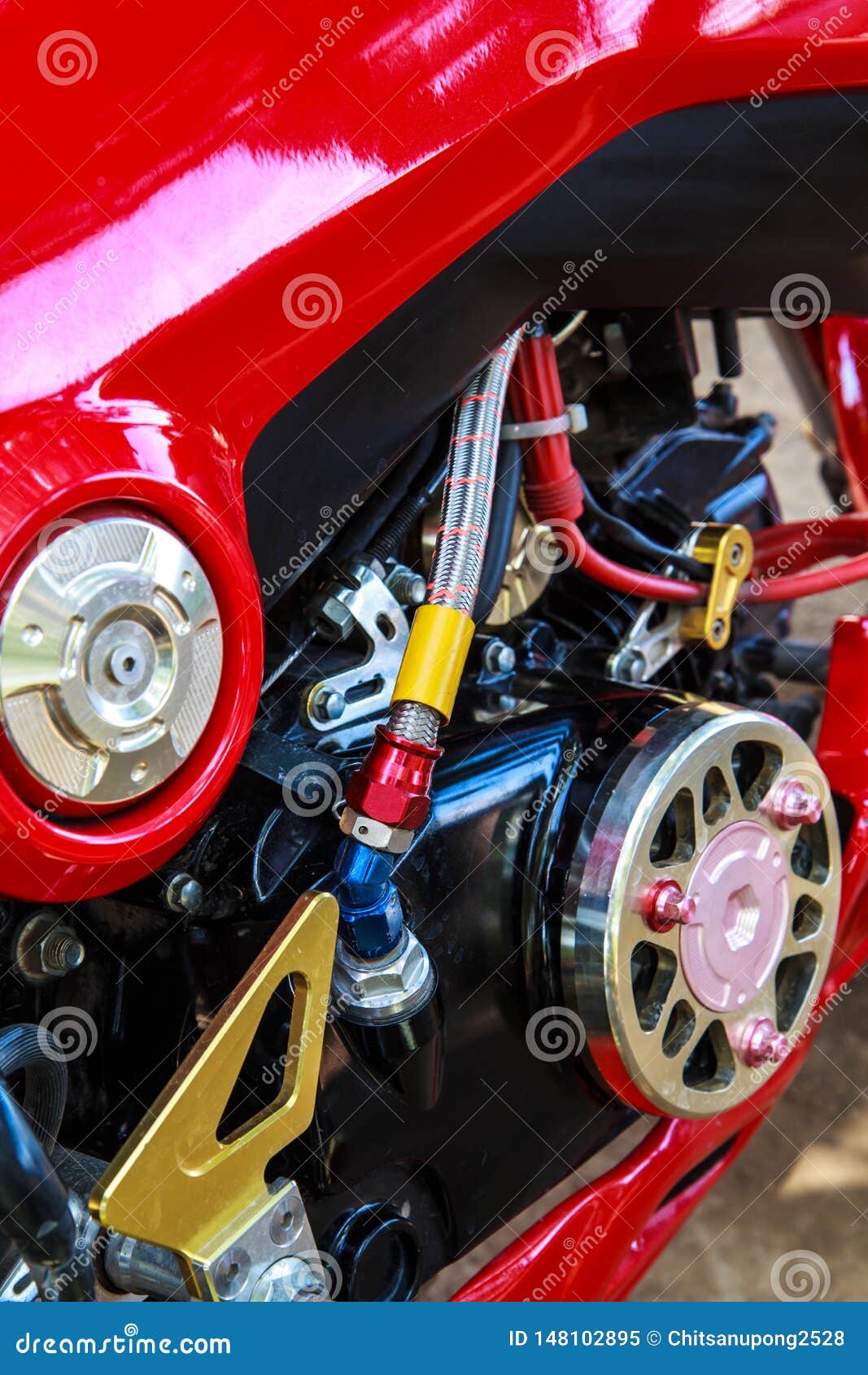 Engine Motorcycles stock image. Image of exhaust, reflection - 148102895