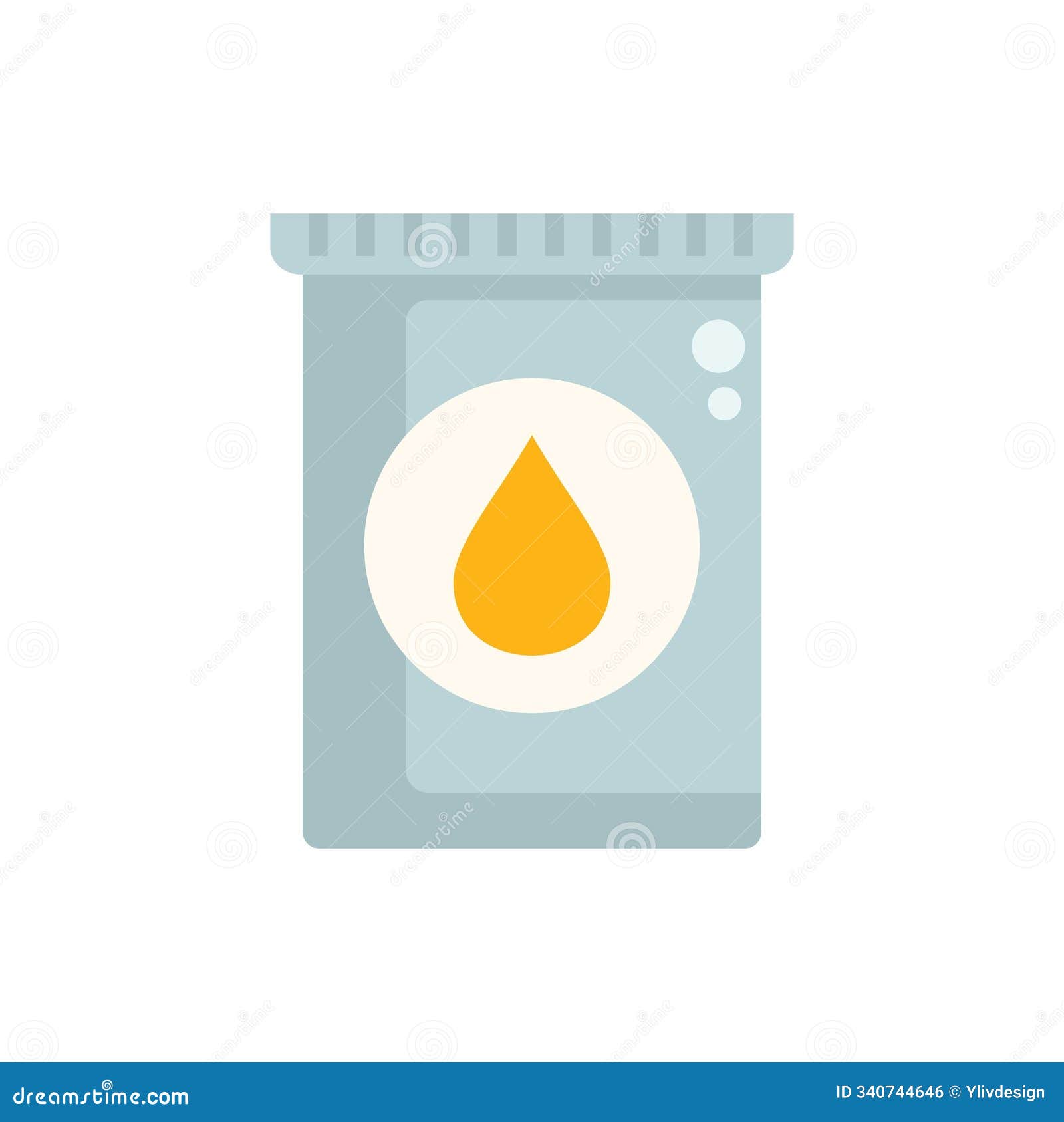 Engine Oil Container Presenting Its Yellow Drop Symbol on a White ...