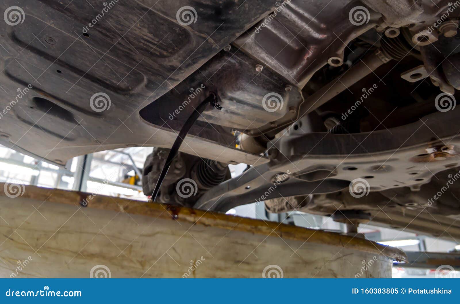 Engine Oil Flowing from the Drain in the Crankcase Stock Image - Image ...