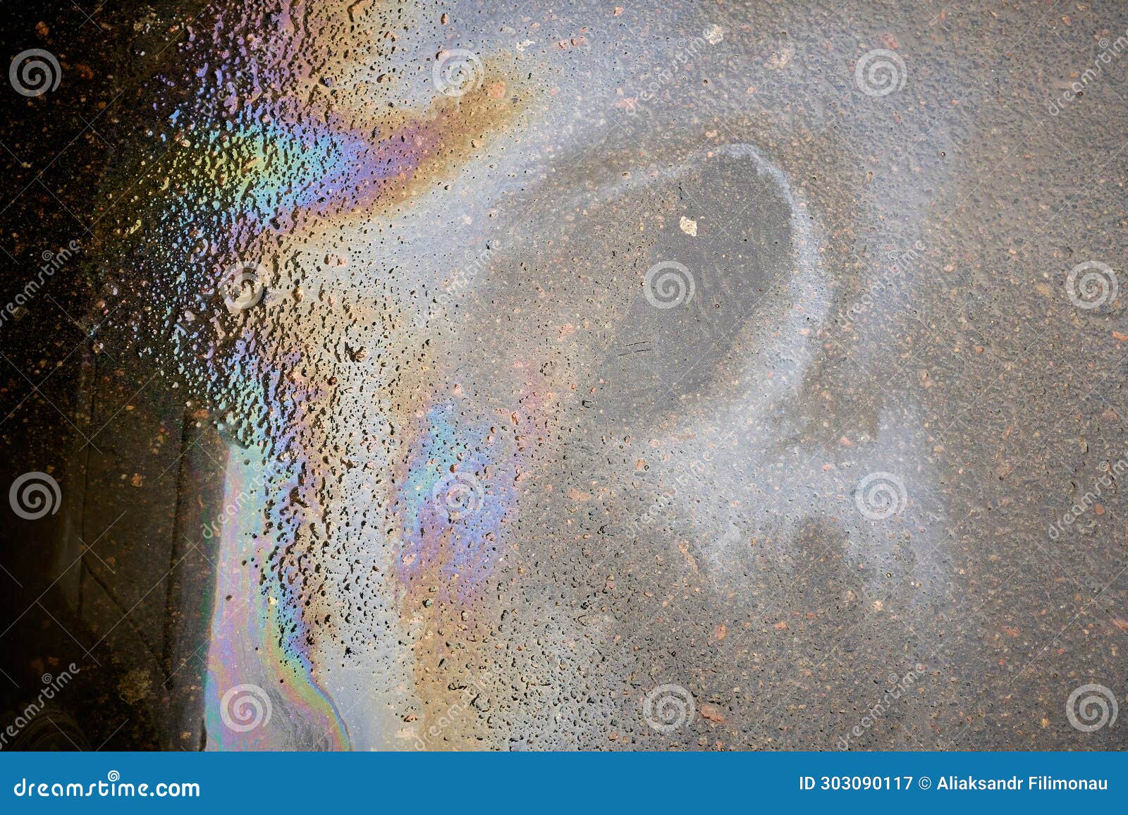 Engine Oil Stains of Car. Leak Under the Car when the Car is Park Stock ...