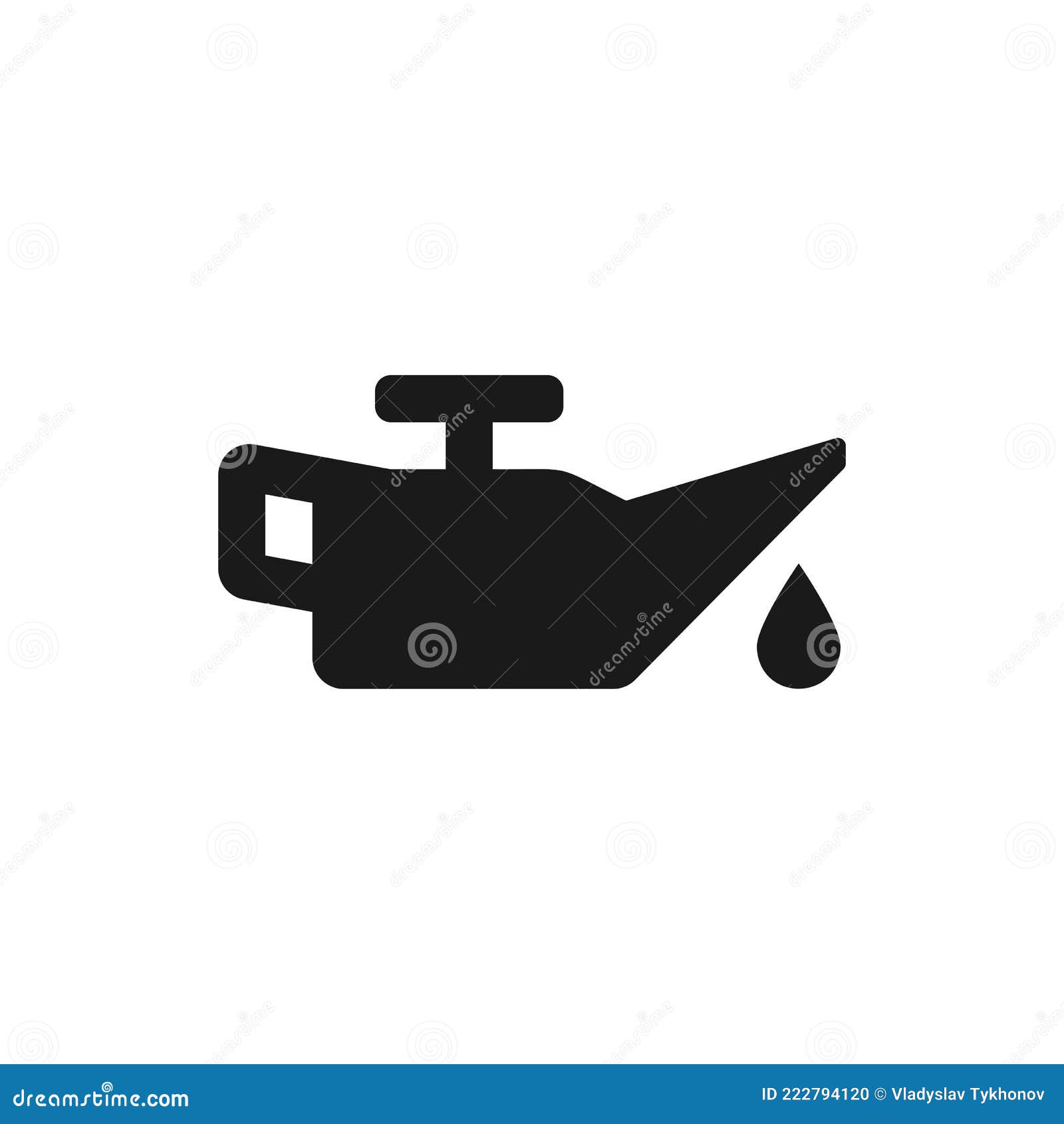 Engine Oil Vector Icon. Car Machine Oil Symbol Isolated. Vector ...