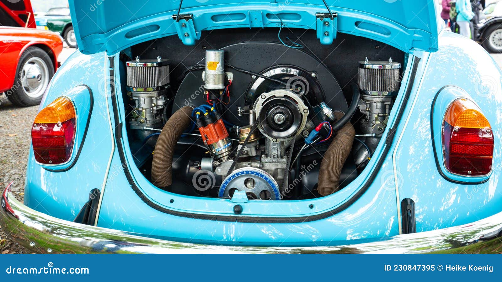 Engine of an Old, Beautiful VW Beetle Stock Image - Image of beautiful ...