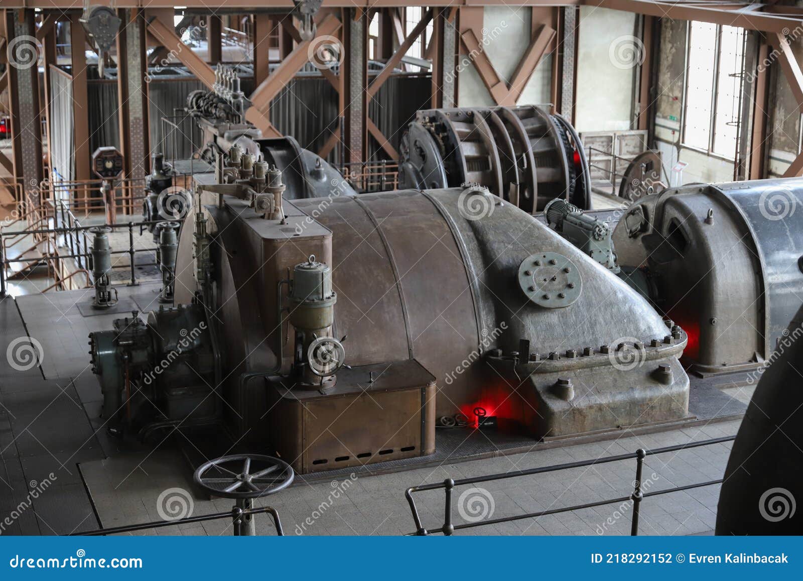Engine of an Old Power Plant Stock Photo - Image of iron, dirty: 218292152