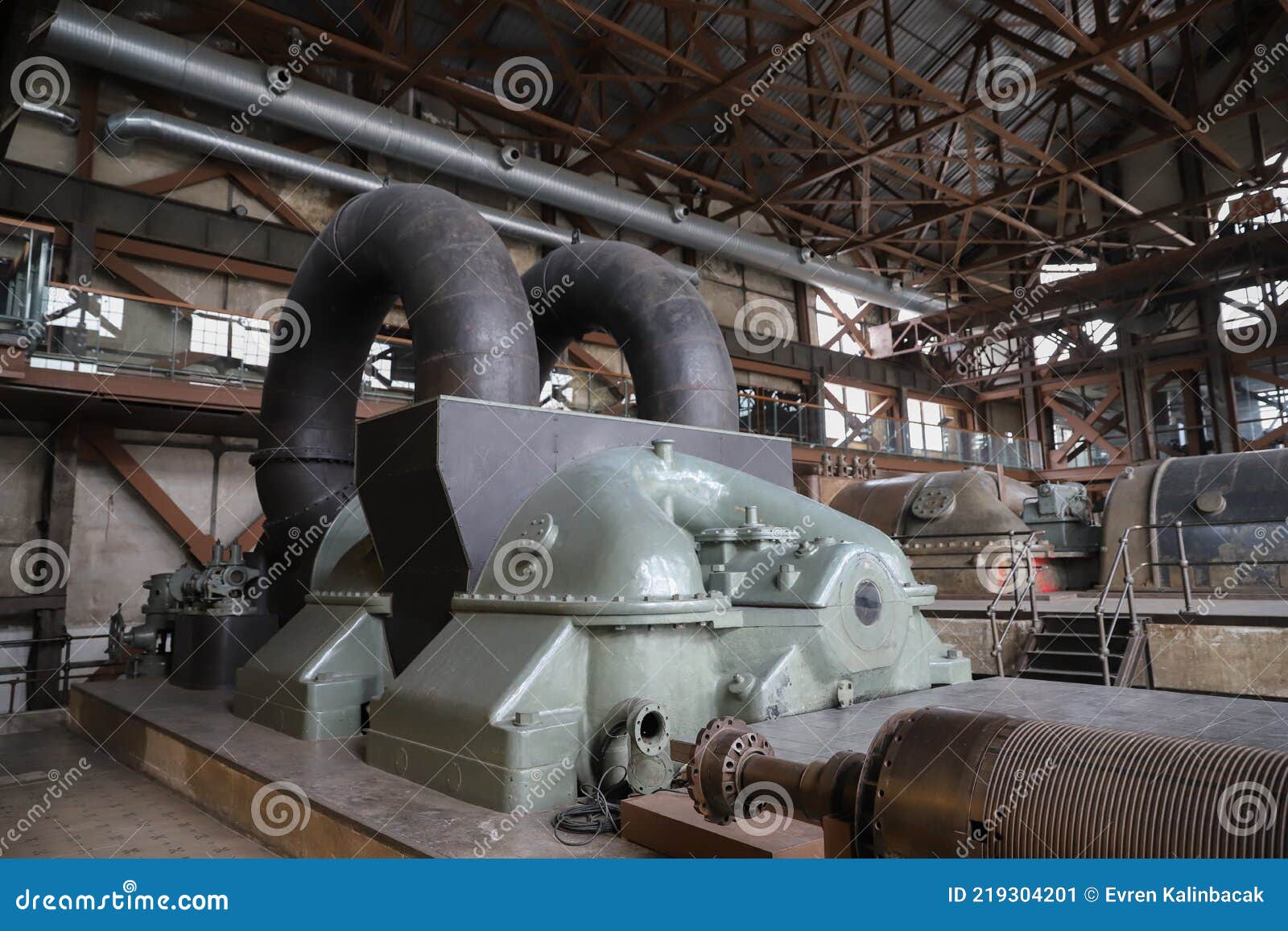 Engine of an Old Power Plant Stock Image - Image of rusty, electrical ...