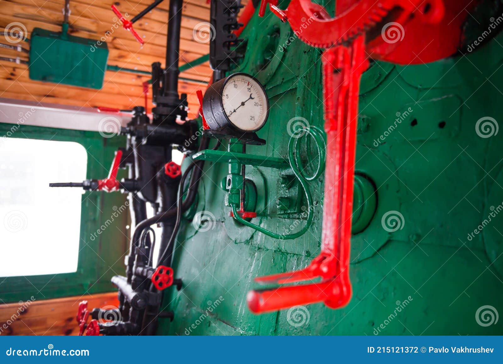Engine of Old Steam Locomotive Train Stock Photo - Image of inside ...