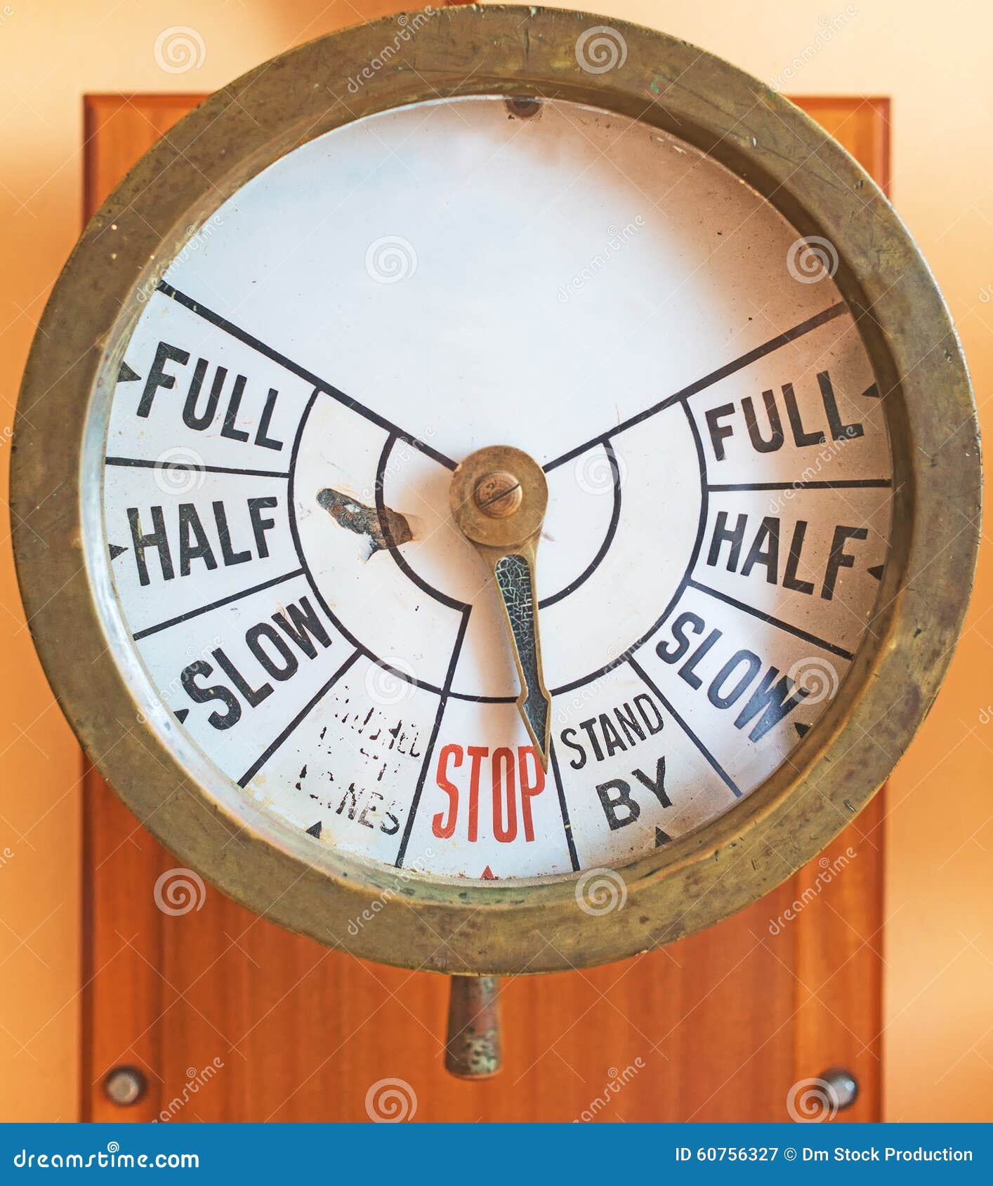 Engine order telegraph. stock image. Image of boat, antique - 60756327