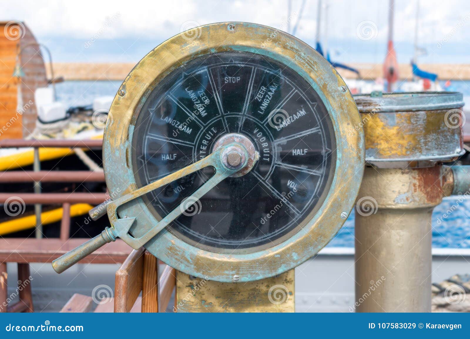 Engine order telegraph stock image. Image of fast, antique - 107583029