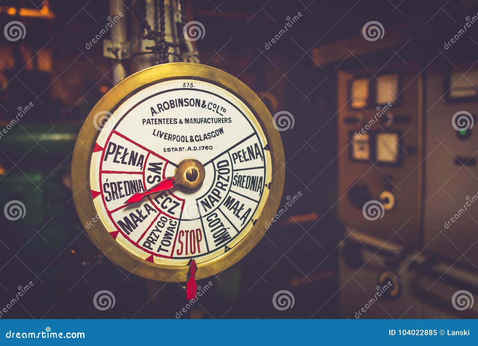 Engine order telegraph editorial image. Image of retro - 104022885