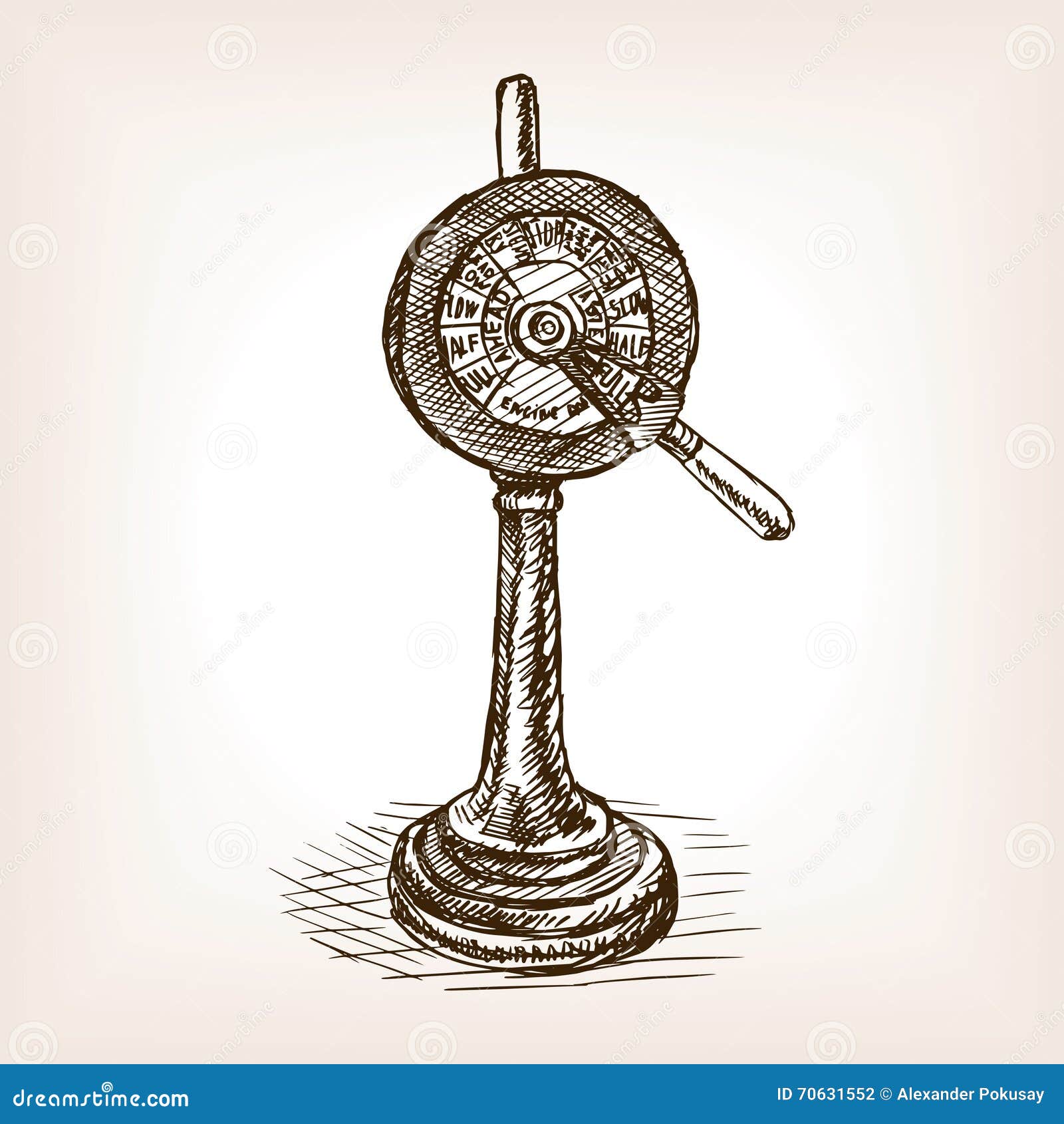 Engine Order Telegraph. 3D Illustration | CartoonDealer.com #77536222