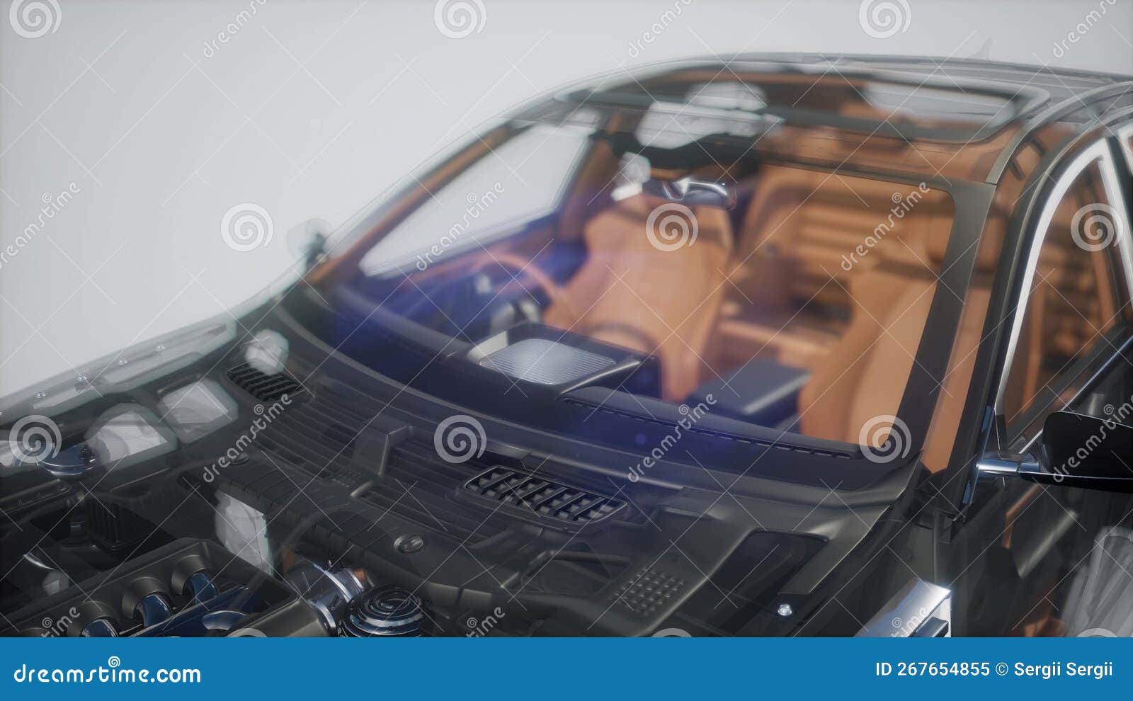Engine and Other Parts Visible in Car Stock Image - Image of detail ...