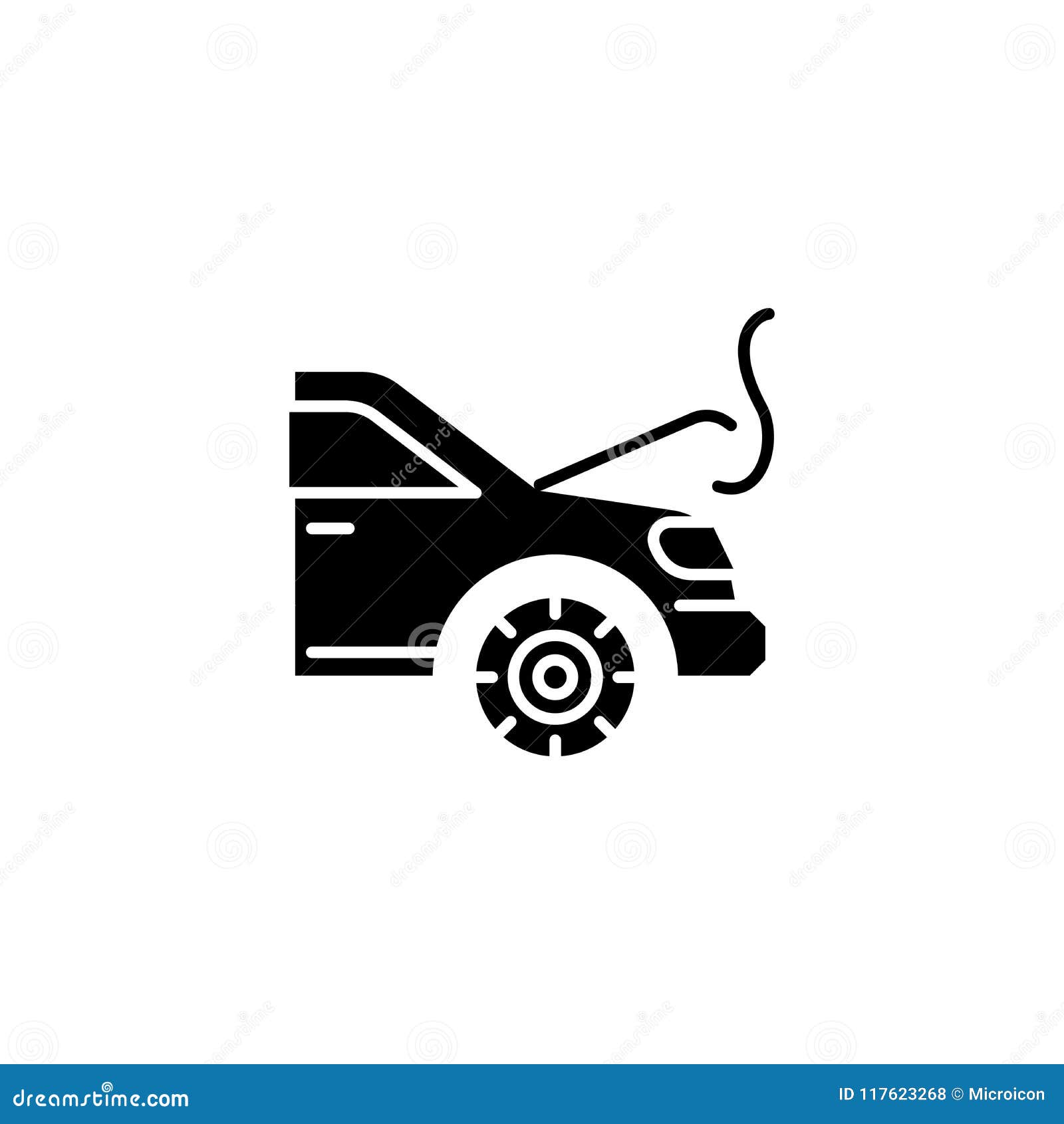 Engine Overheating Control. Coolant Warning Light In Car Dashboad. 3D ...