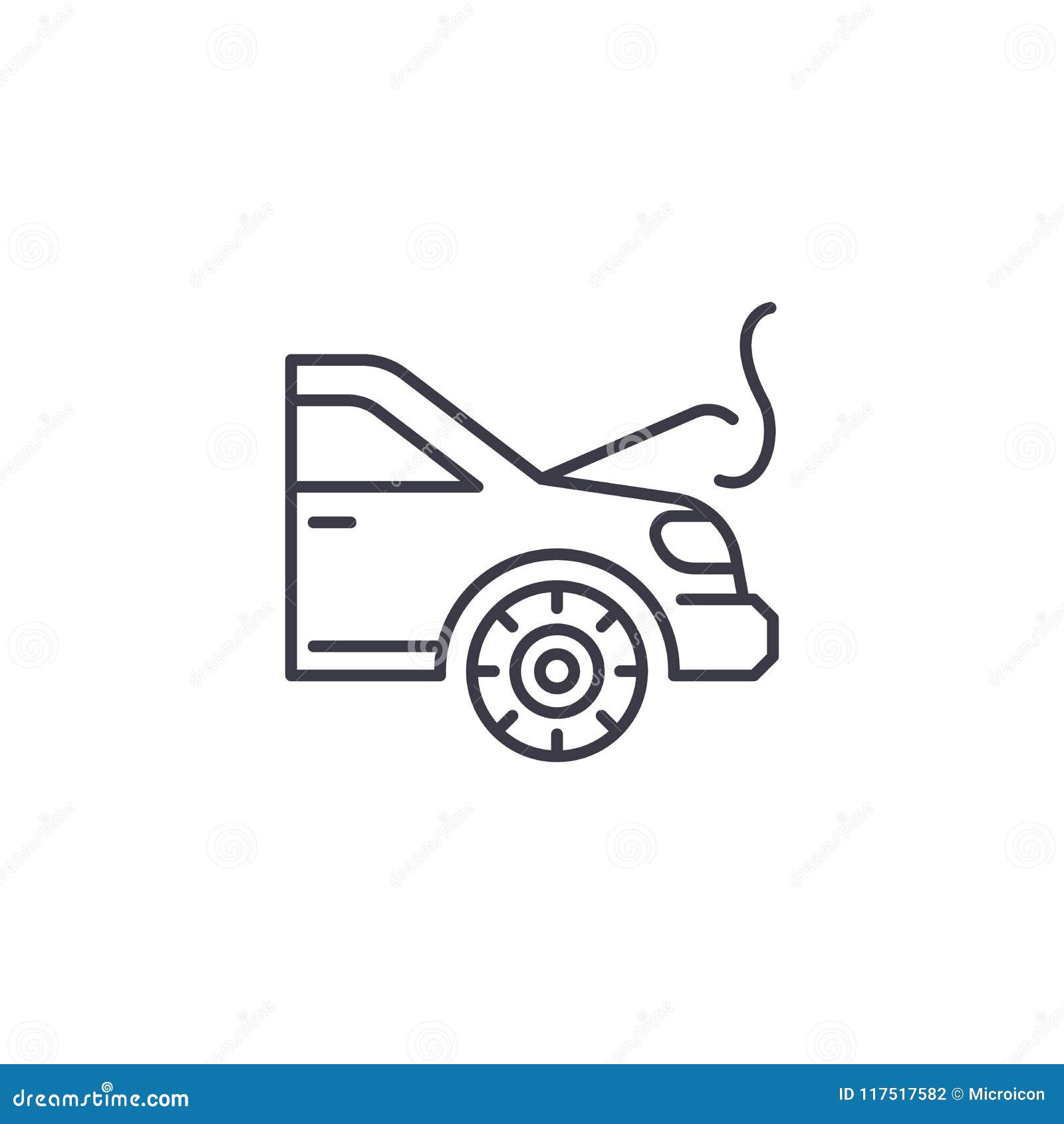 Engine Overheating Control. Coolant Warning Light In Car Dashboad. 3D ...