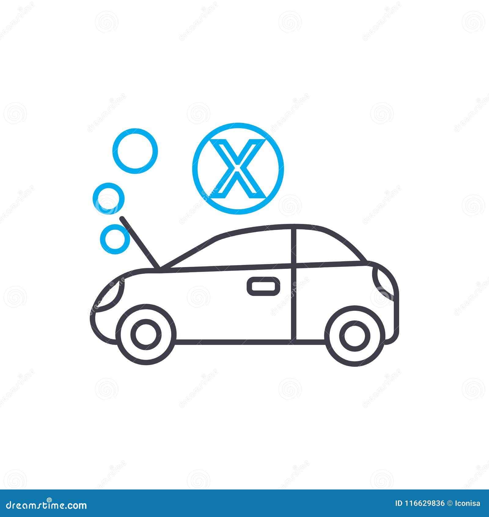 Engine Overheating Vector Thin Line Stroke Icon. Engine Overheating ...