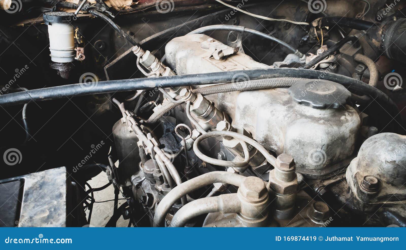 The Engine Part of Old Car Rusty Metal Stock Image - Image of gear ...