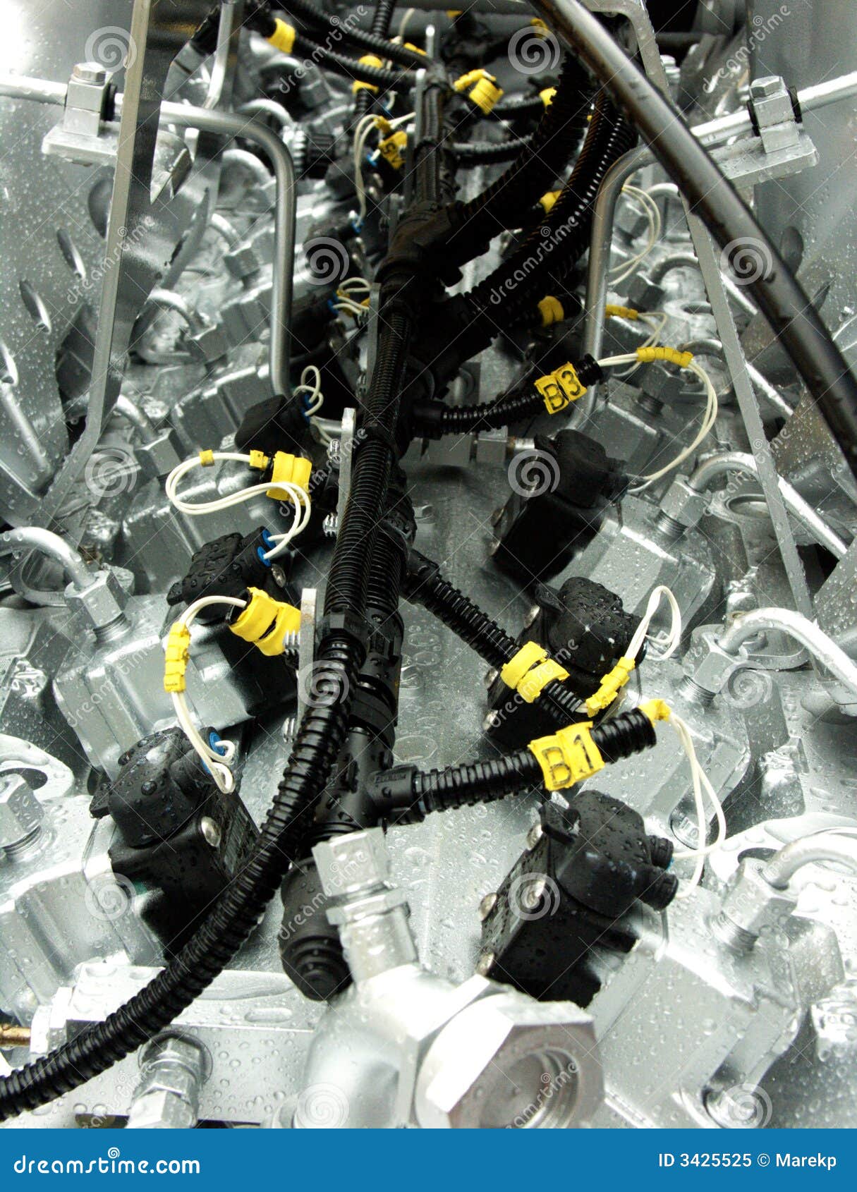 Engine parts. Top view stock image. Image of service, diesel - 3425525