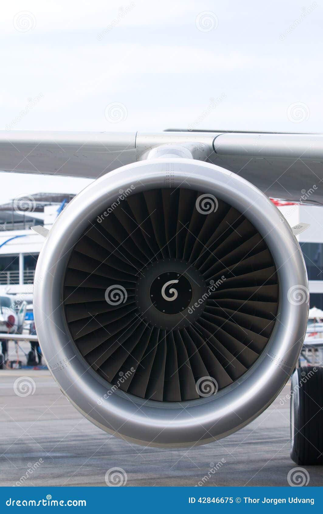 Engine of Passenger Airplane Stock Image - Image of transport, aircraft ...