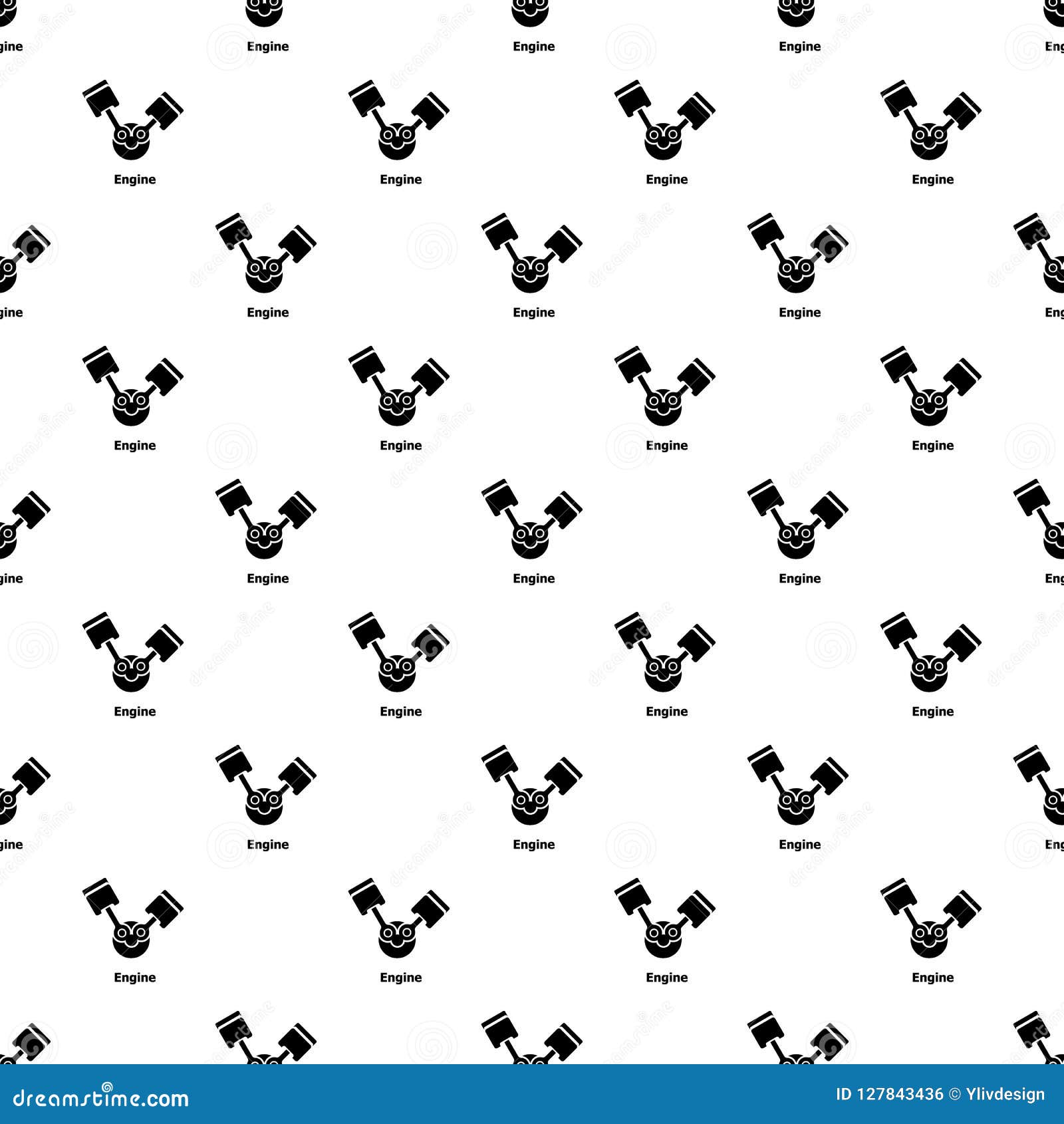 Engine Pattern Vector Seamless Stock Vector - Illustration of machine ...