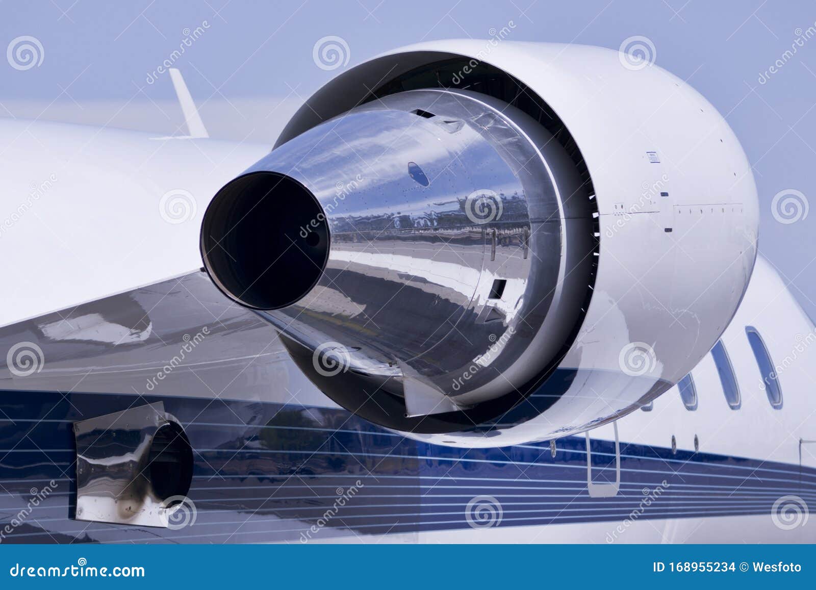 Engine on Personal Jet stock photo. Image of aircraft - 168955234