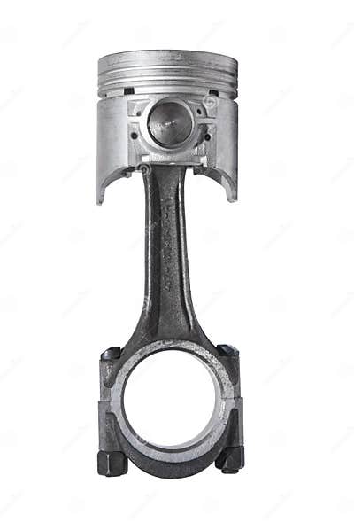 Engine Piston and Connecting Rod Stock Photo - Image of element ...