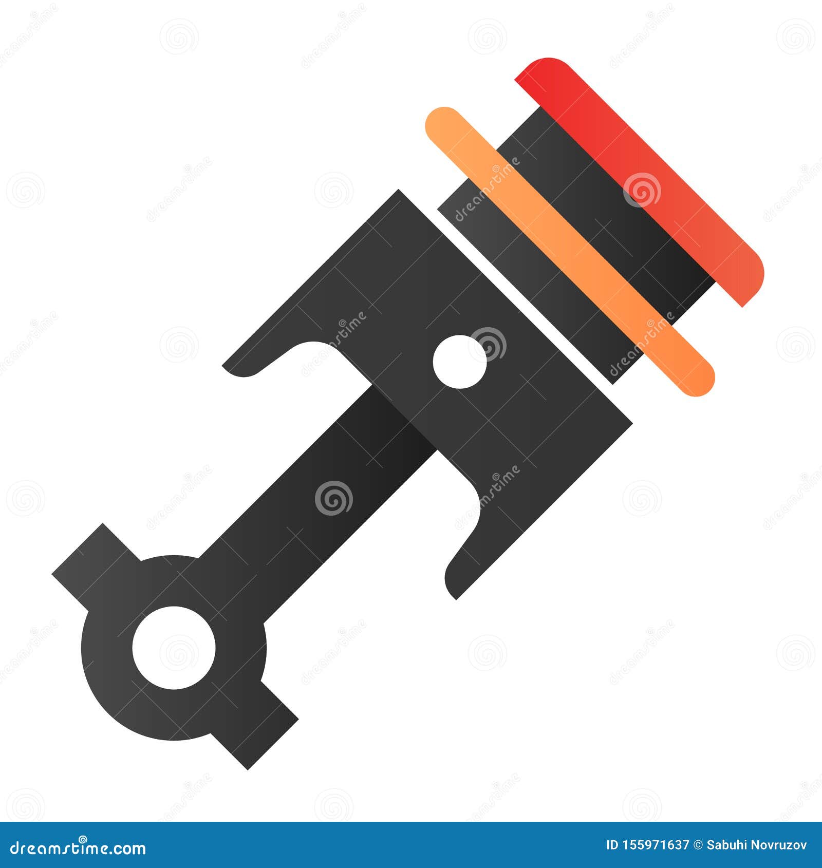 Engine Piston Flat Icon. Auto Piston Color Icons in Trendy Flat Style Stock Vector ...