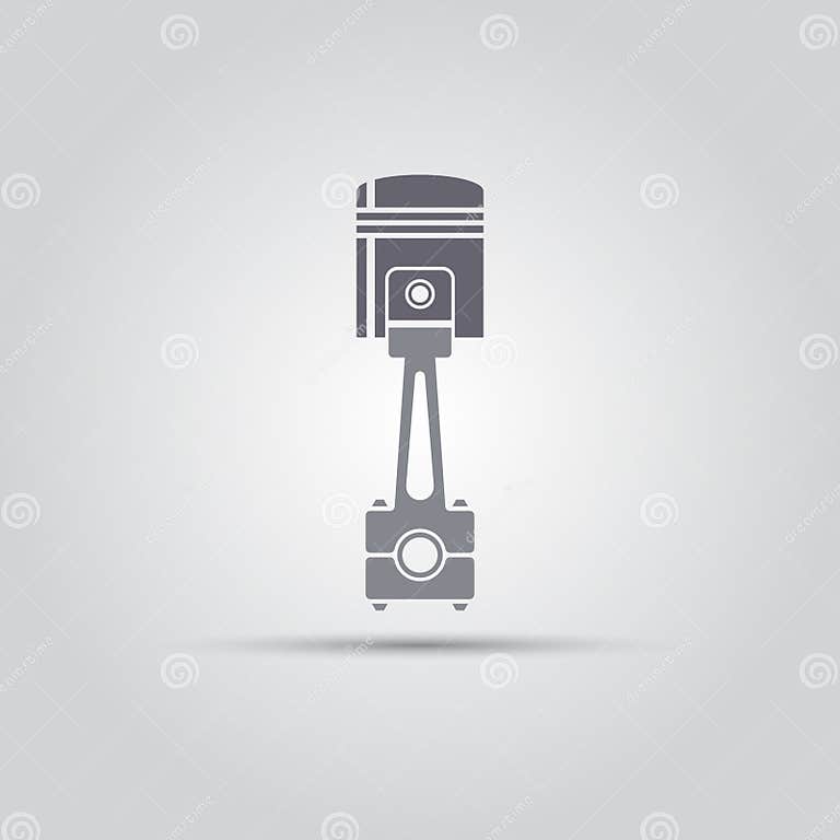 Engine Piston Isolated Icon Stock Vector - Illustration of machine ...