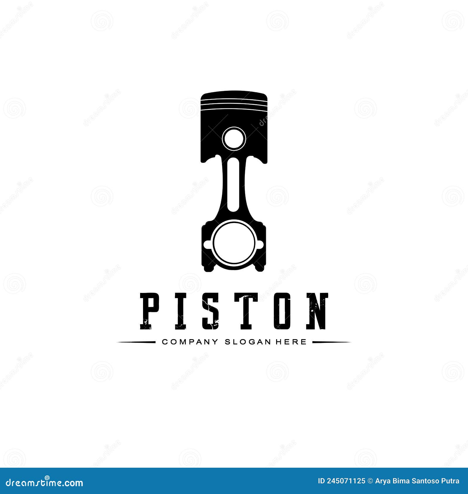 Engine Piston Logo Icon Vector Car Vehicle, Drive Tool, Retro ...