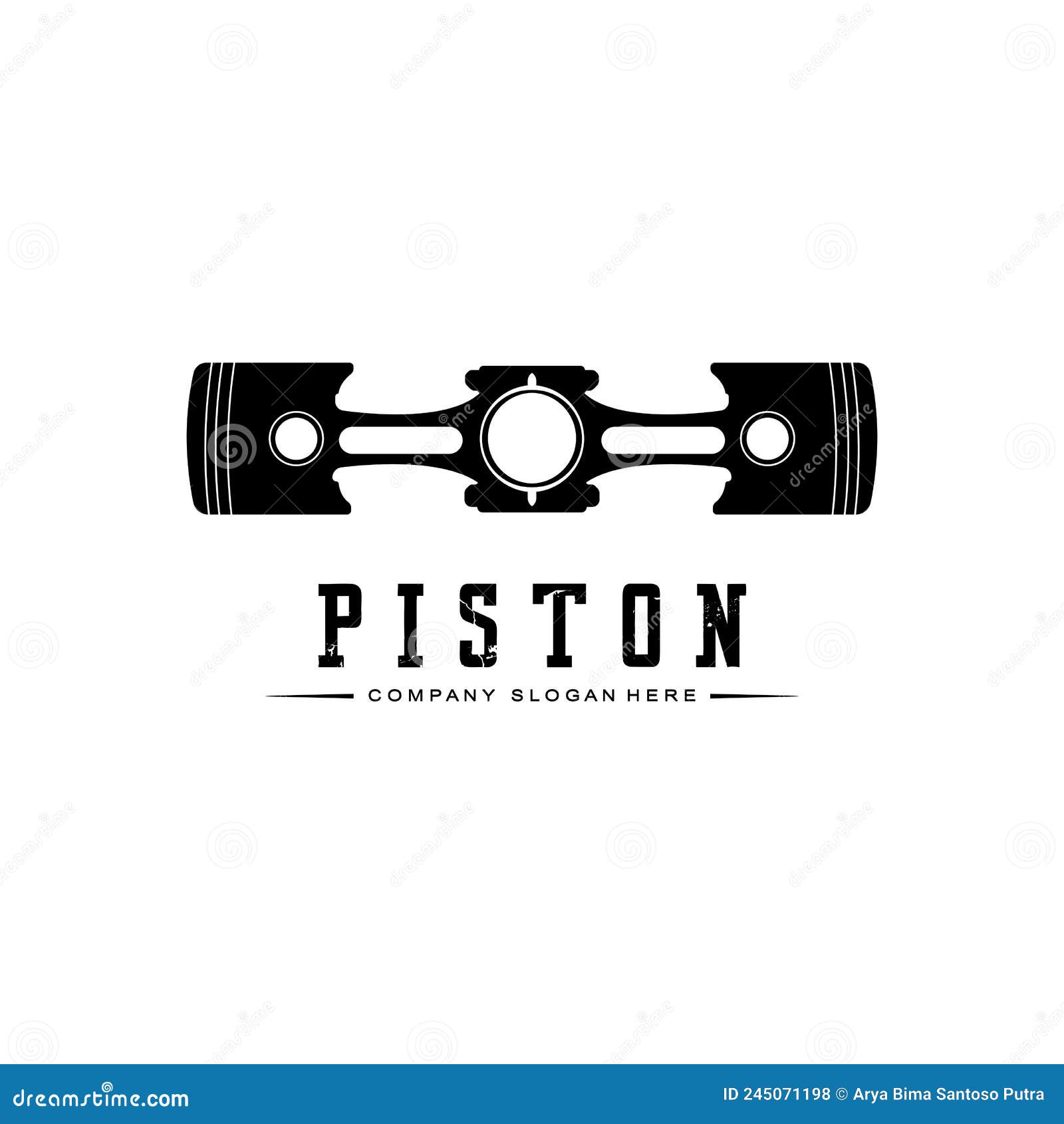 Engine Piston Logo Icon Vector Car Vehicle, Drive Tool, Retro ...