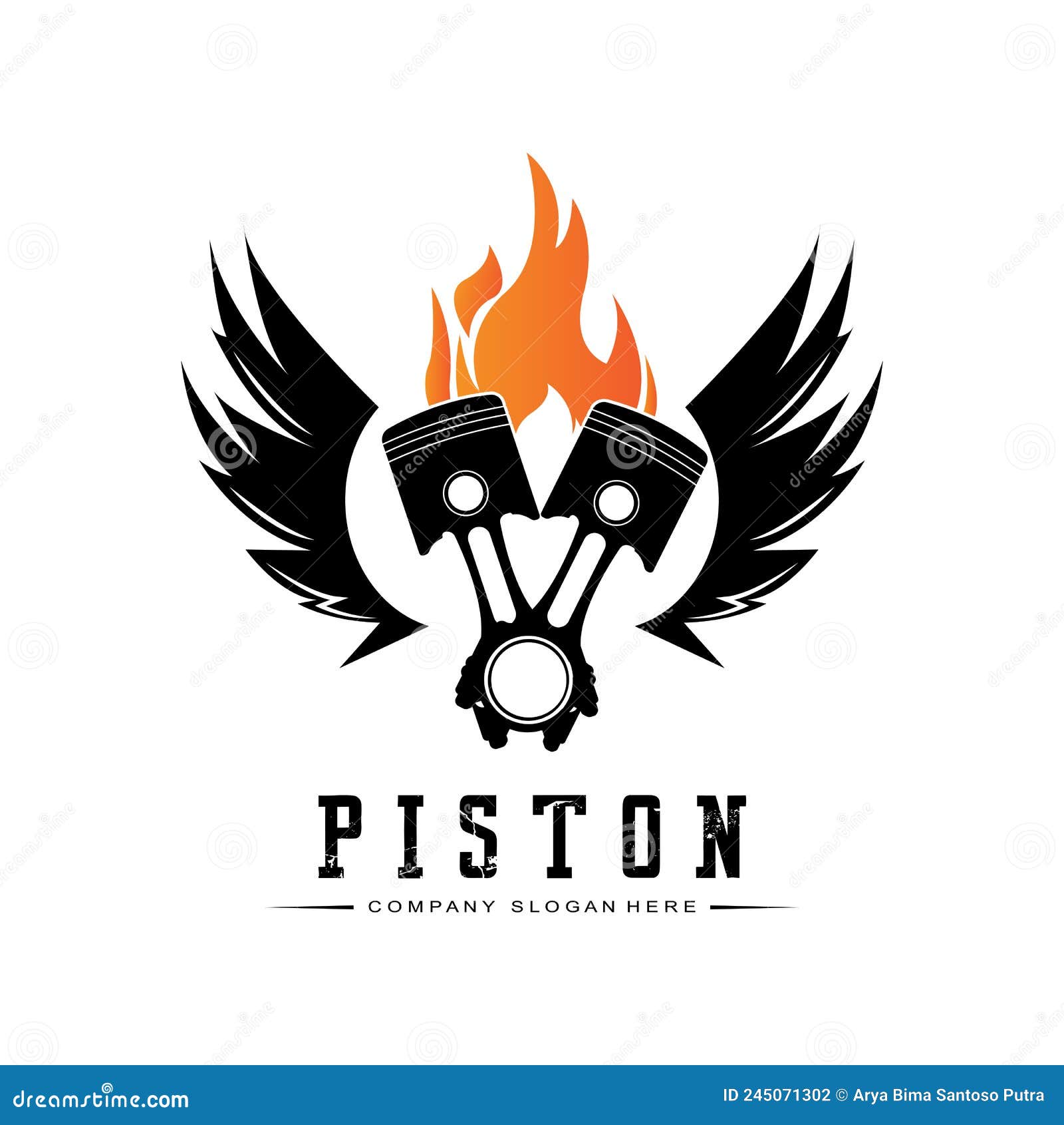 Engine Piston Logo Icon Vector Car Vehicle, Drive Tool, Retro ...