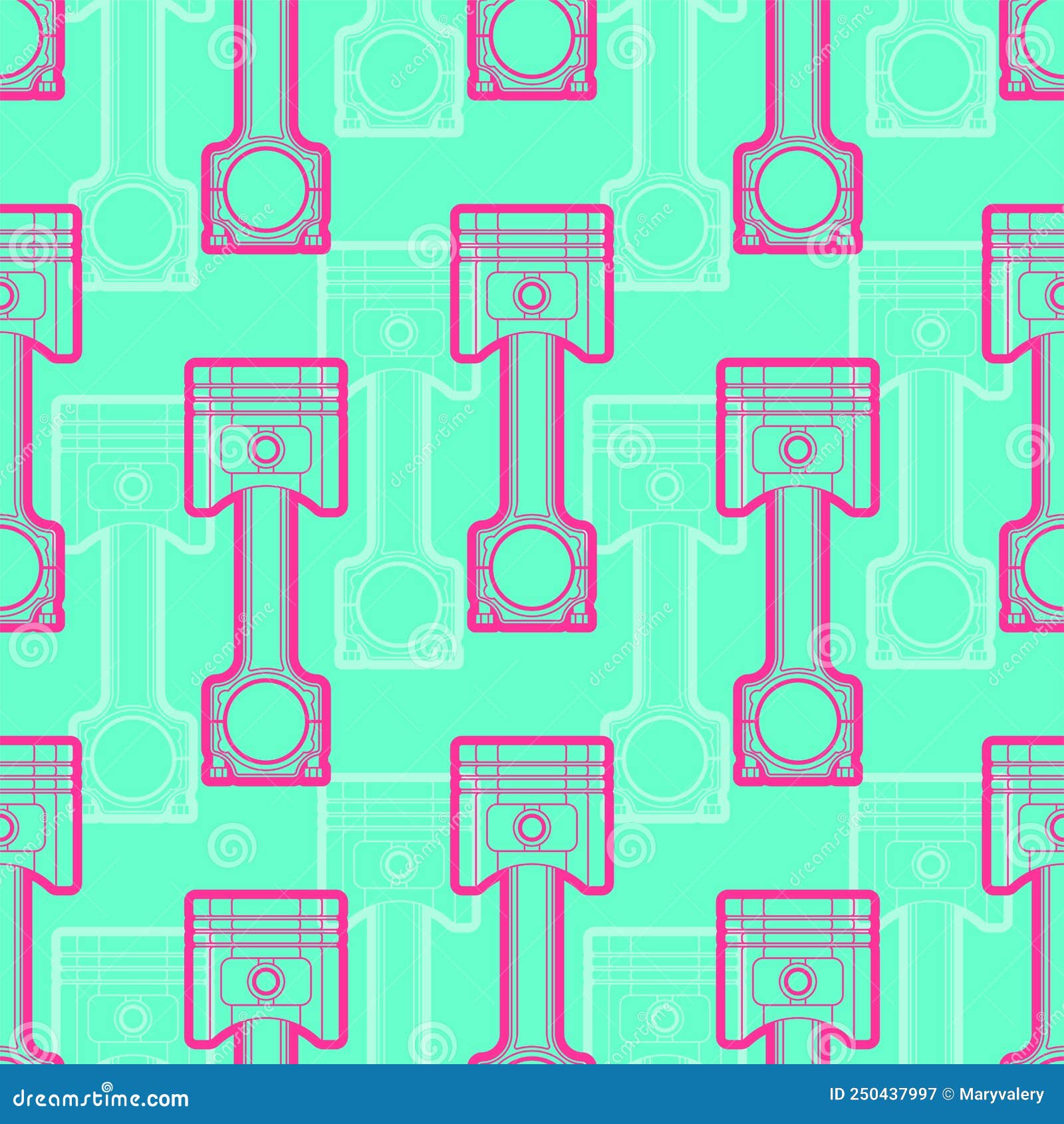 Two Pistons On The Background With Tape. Engine Logo Template Vector ...