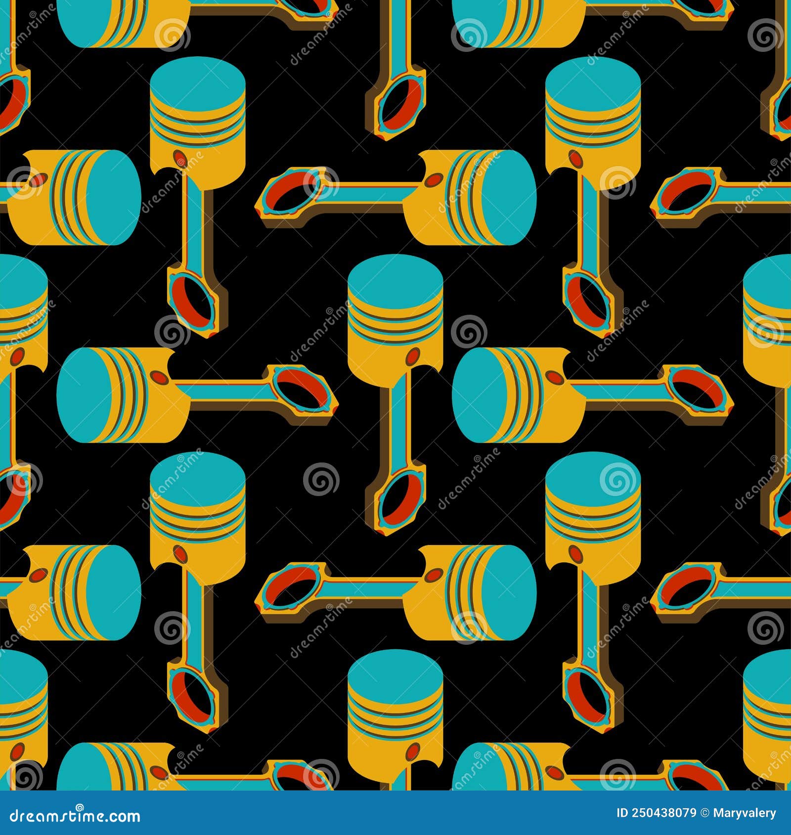 Two Pistons On The Background With Tape. Engine Logo Template Vector ...