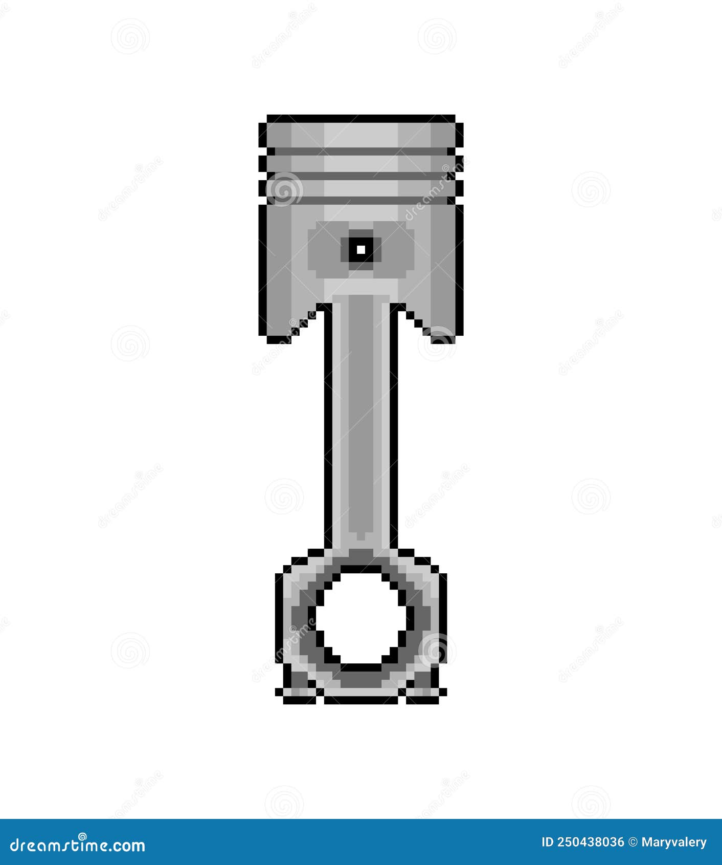 Engine Piston Pixel Art. 8 Bit Motorcycle Pistons Icon Stock Vector ...