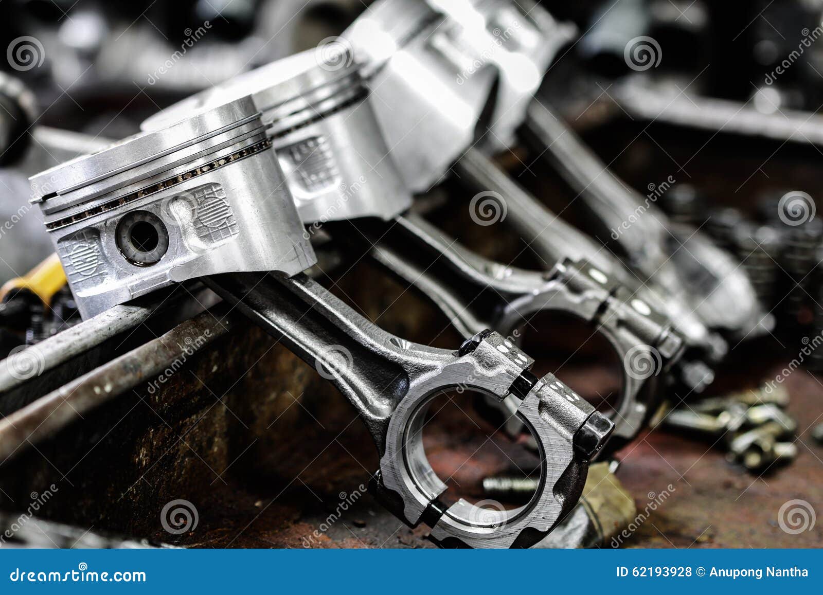 Engine Piston Removed from the Engine Bore for Repair, Machine ...