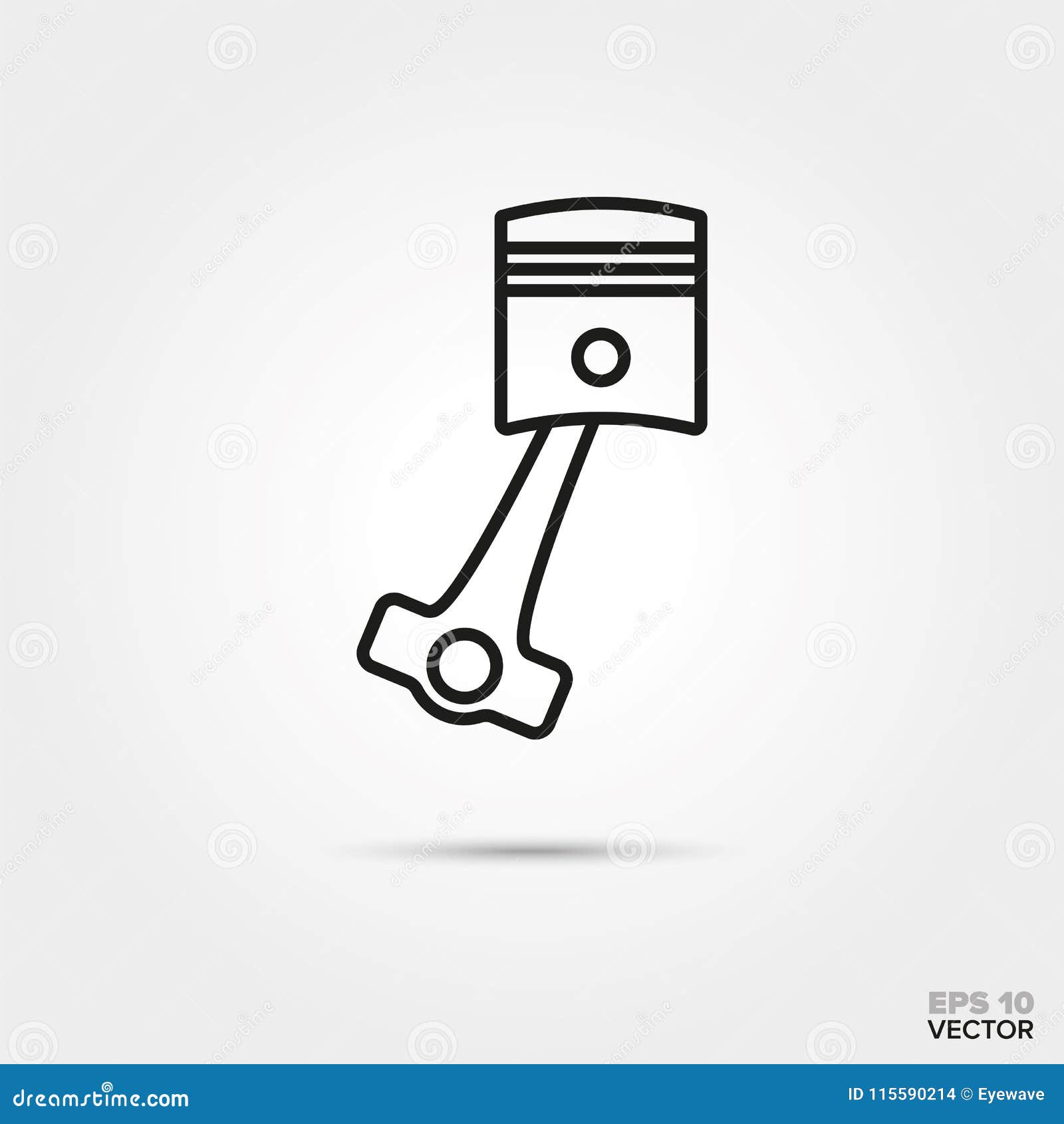 Engine piston vector icon stock vector. Illustration of service - 115590214