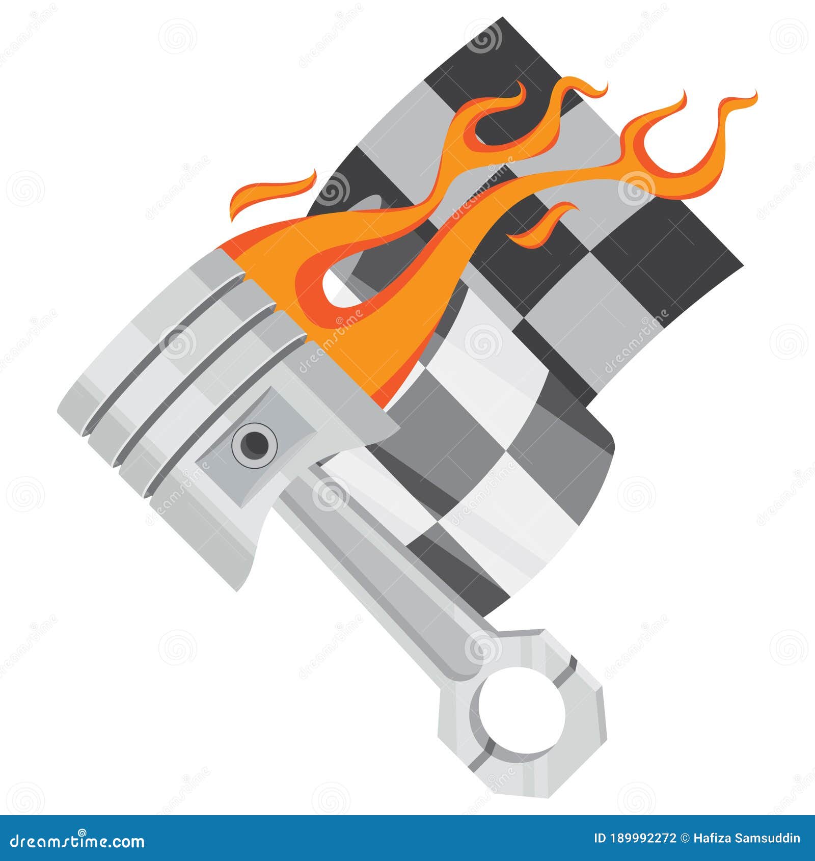 Engine Piston. Vector Illustration Decorative Design Stock Vector ...