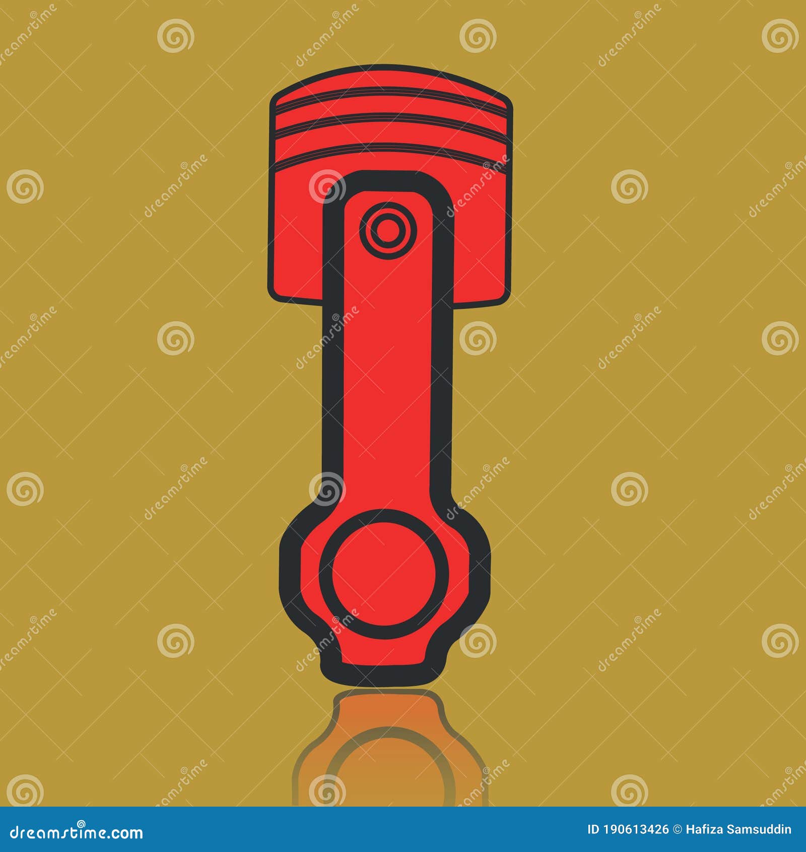 Engine Piston. Vector Illustration Decorative Design Stock Vector ...