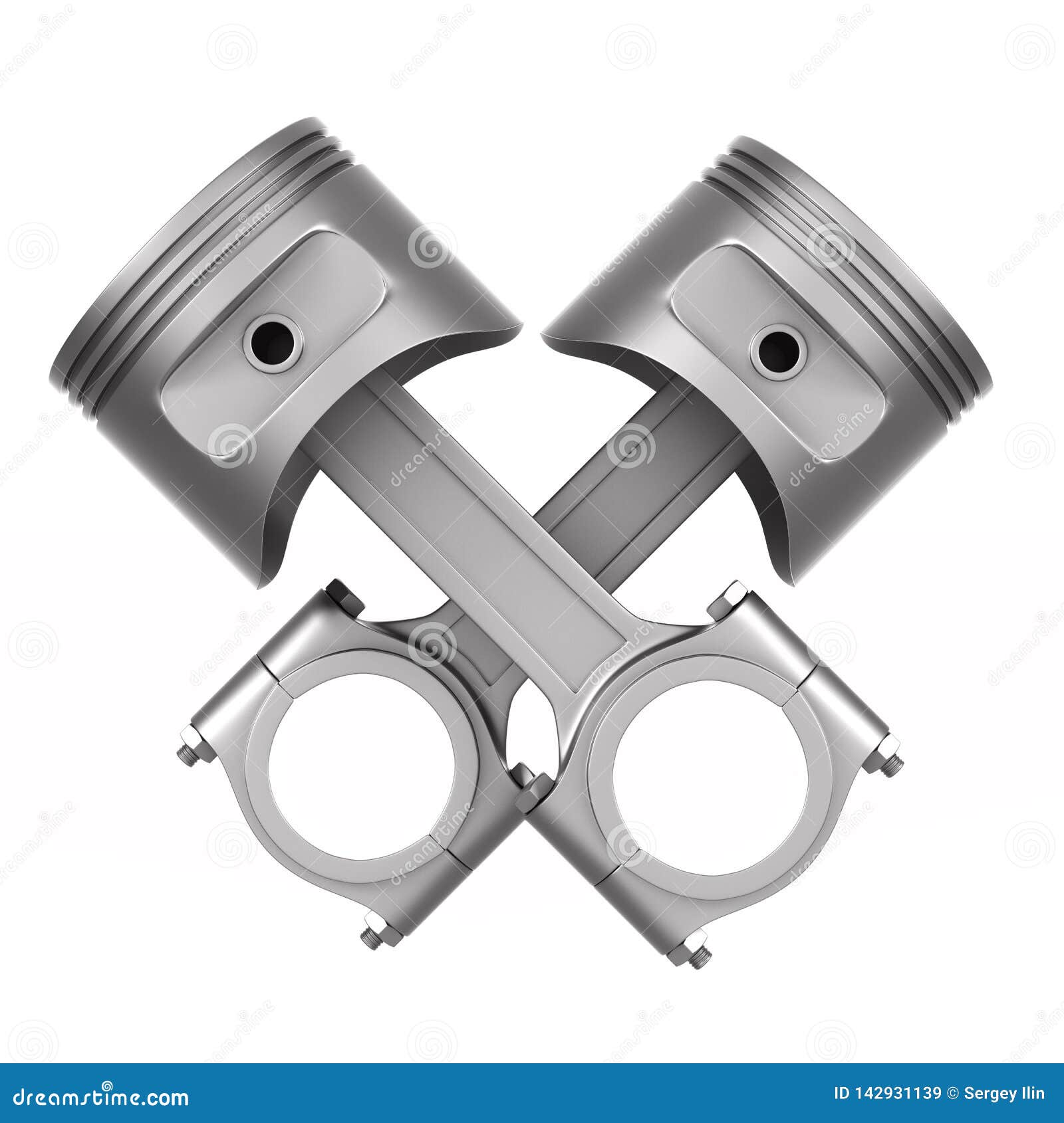 Engine Piston On White Background. Isolated 3d Illustration Stock ...