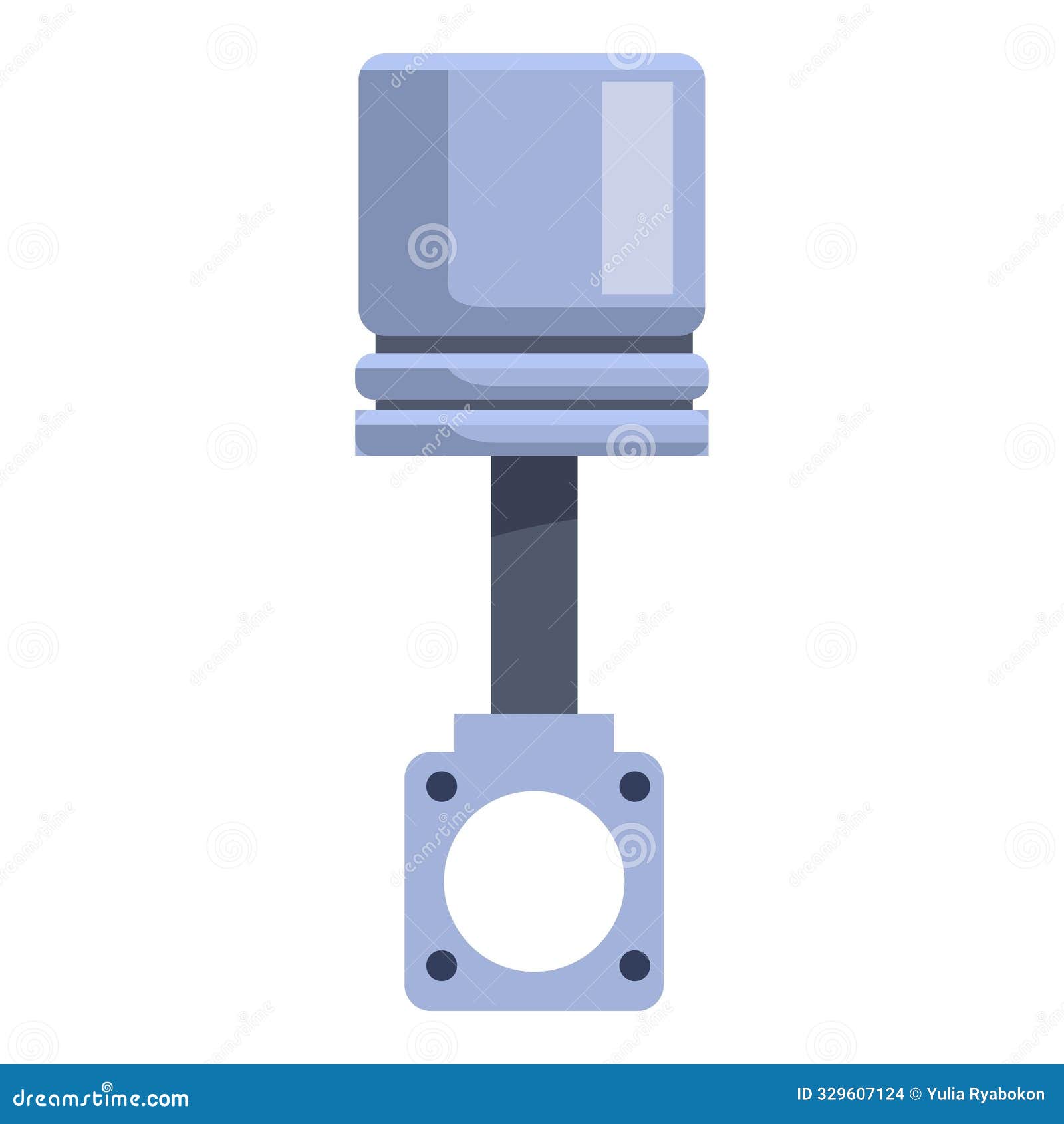 Engine Piston Working Pumping Power in Car Motor Stock Vector ...