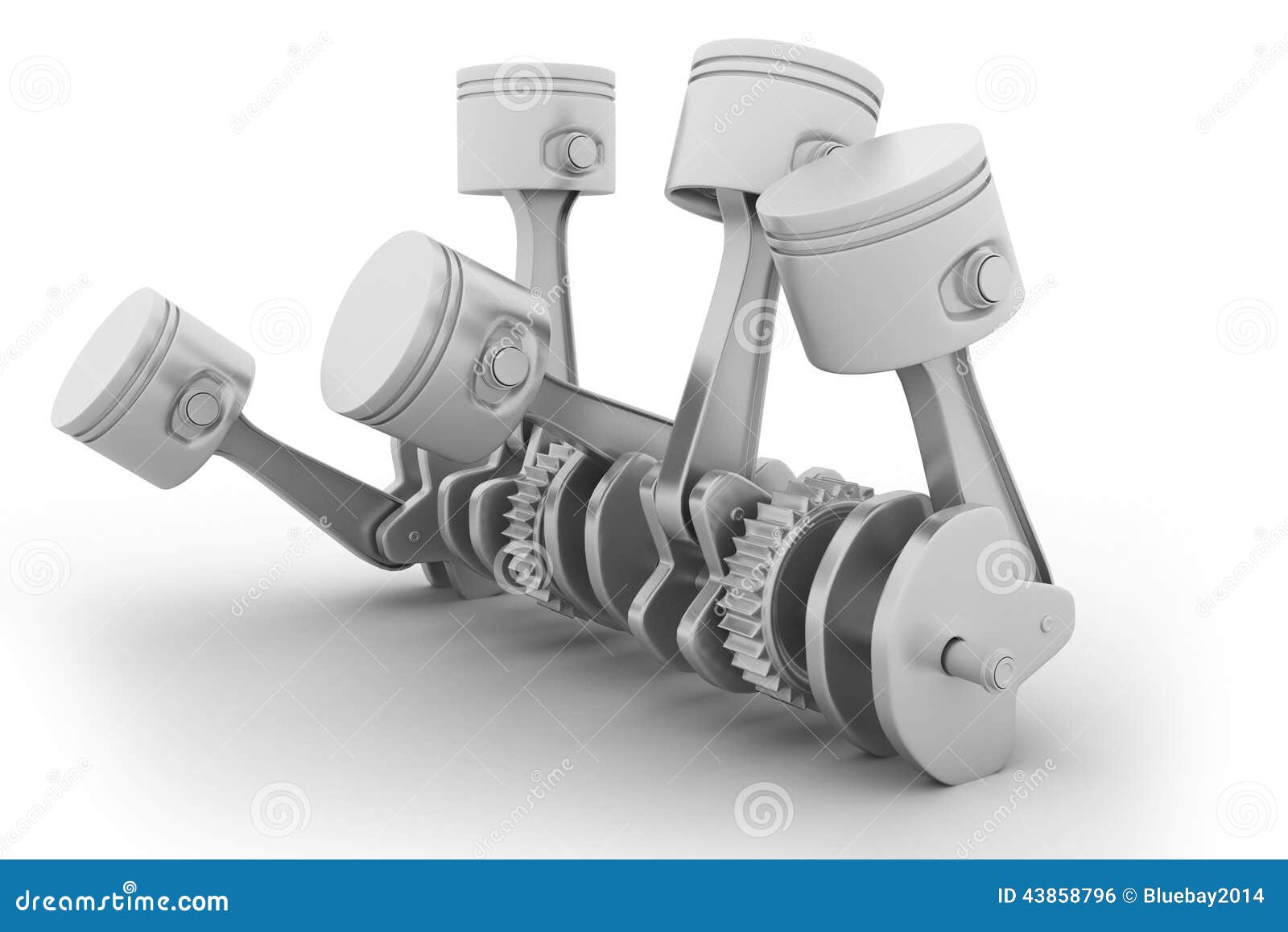 Engine Pistons and Cog Wheels Stock Illustration - Illustration of ...