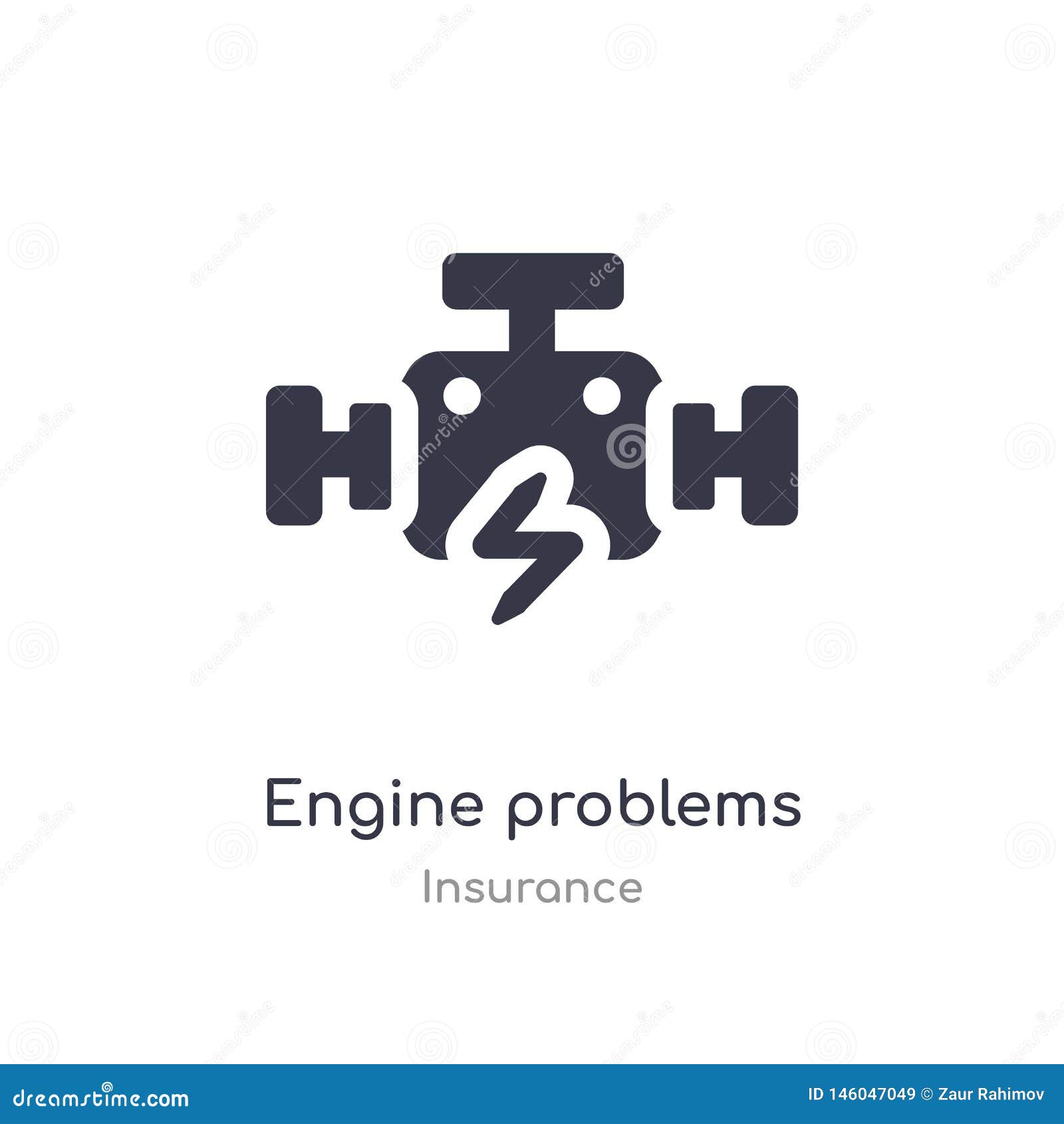 Engine Problems Icon. Isolated Engine Problems Icon Vector Illustration ...
