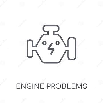 Engine Problems Linear Icon. Modern Outline Engine Problems Logo Stock ...