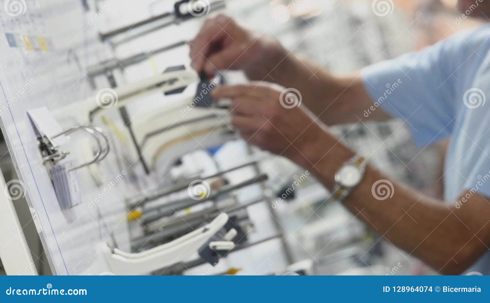 Engine Production Factory. Electric Engine Production Process Stock ...