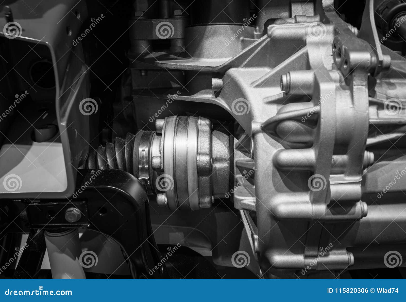 Engine with Radiator of a Modern Car Stock Photo - Image of motor ...