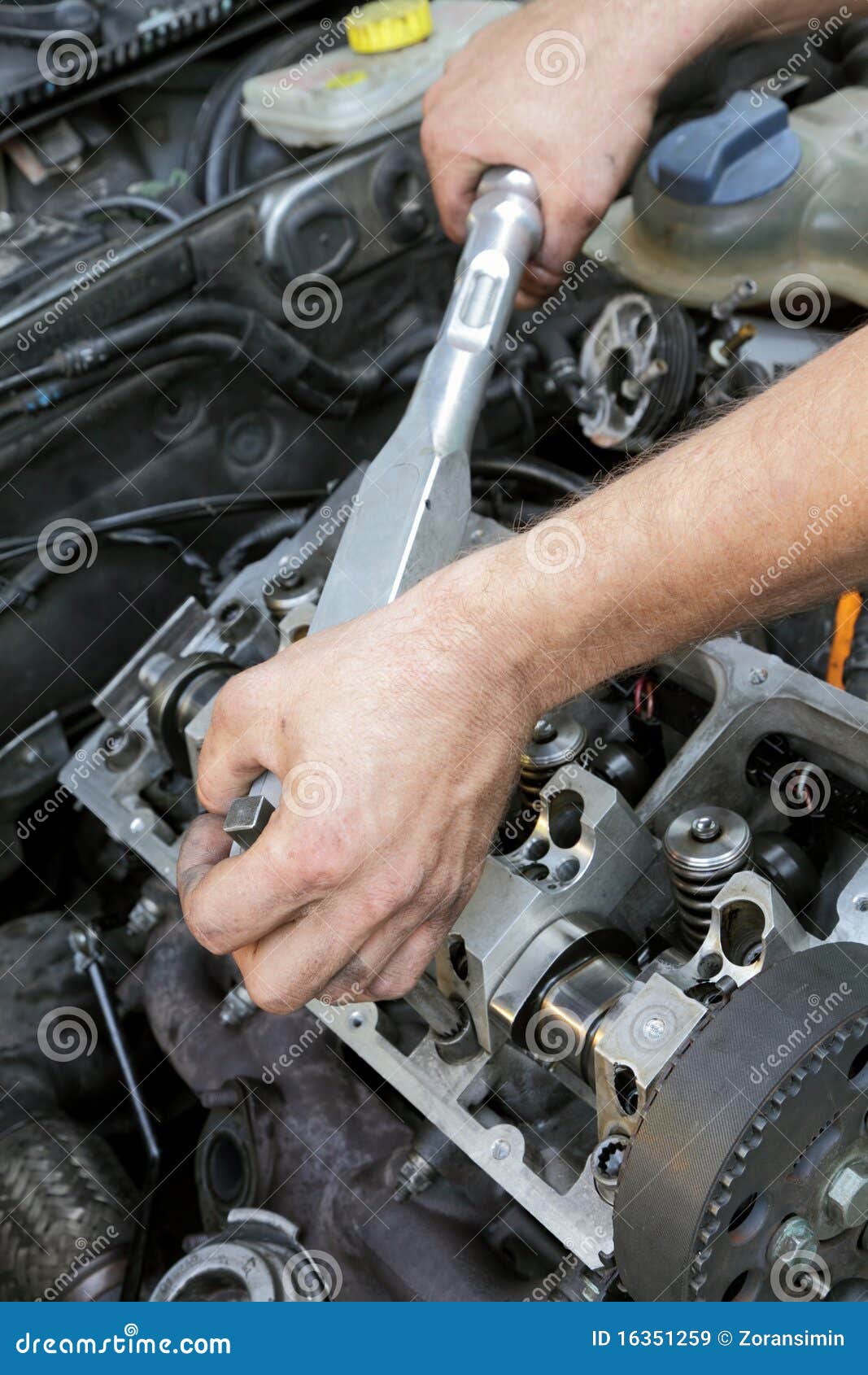 Engine repairing stock image. Image of metal, handtool - 16351259