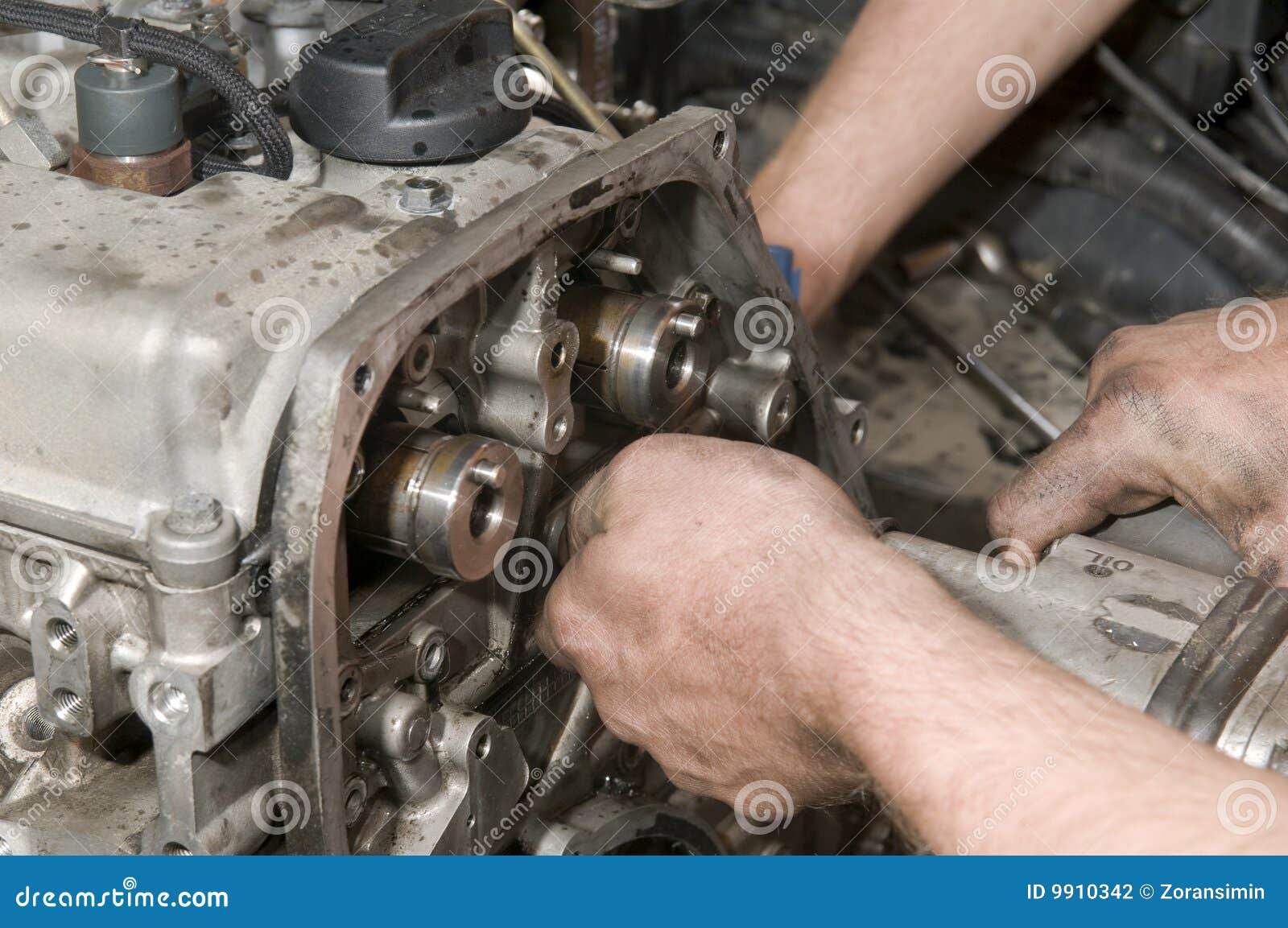 Engine repairing stock photo. Image of mechanic, engine - 9910342