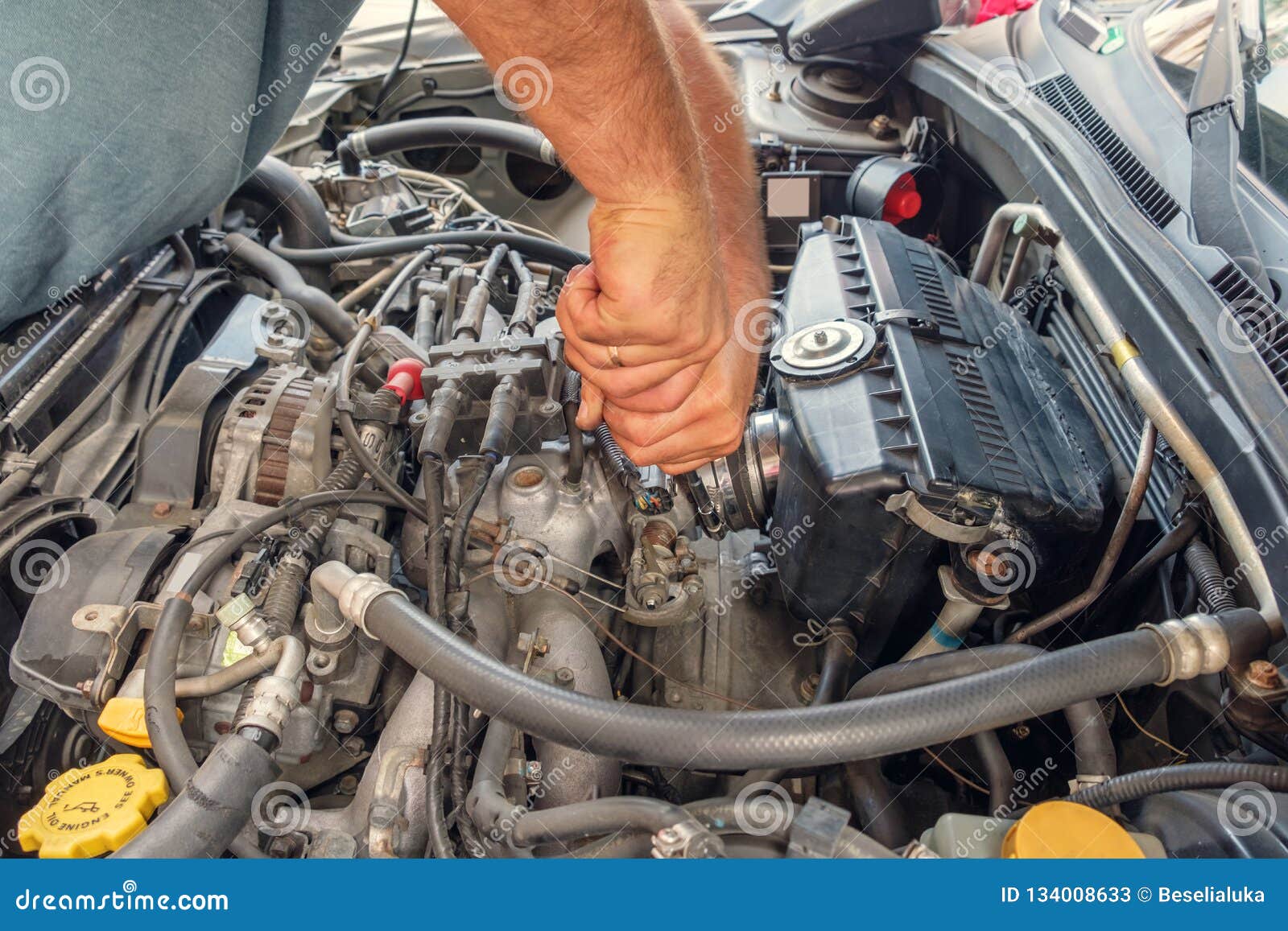 Engine repairing stock image. Image of block, business - 134008633