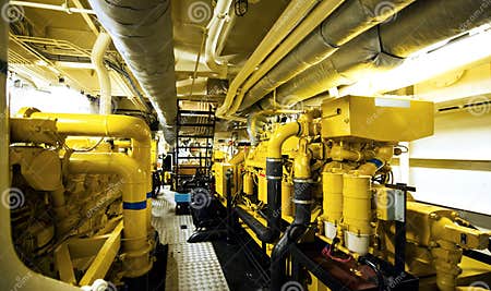 Engine room stock photo. Image of flooring, meter, diesel - 12119400