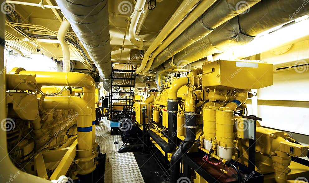 Engine room stock photo. Image of flooring, meter, diesel - 12119400